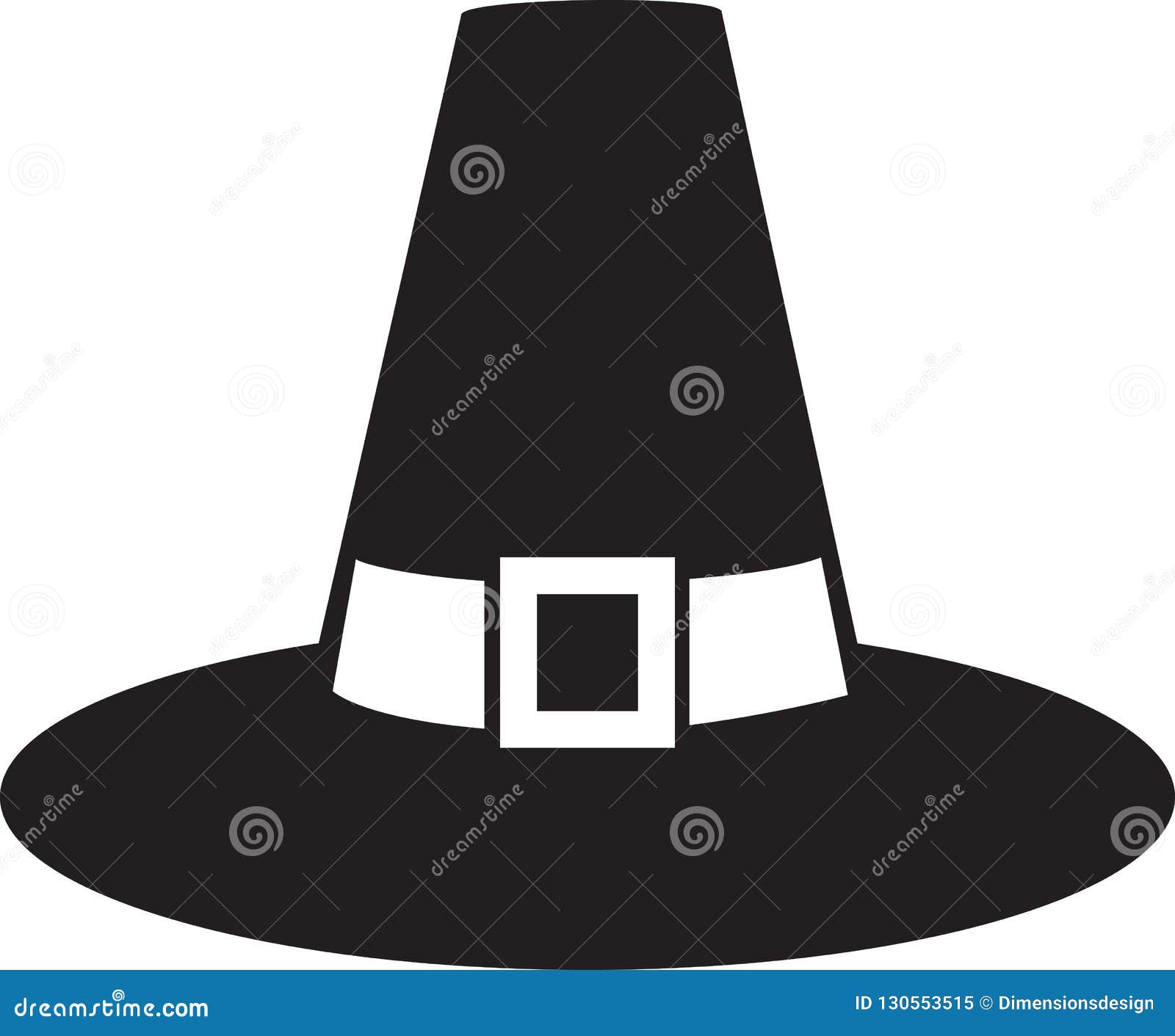 Pilgrim hat icon stock vector. Illustration of pilgrim - 130553515