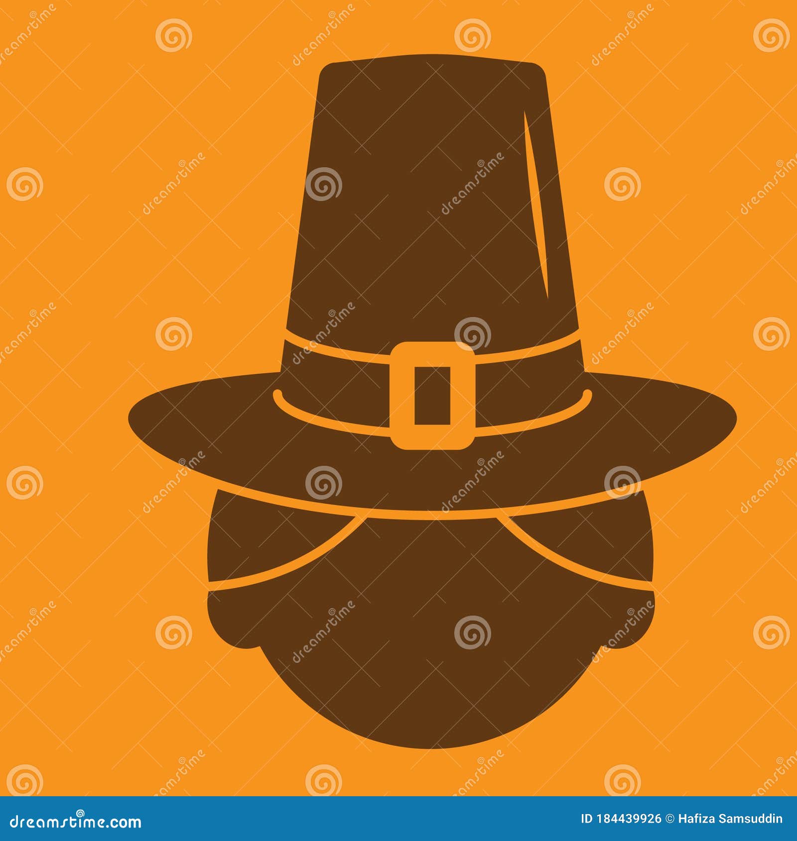 Pilgrim Man. Vector Illustration Decorative Background Design Stock ...