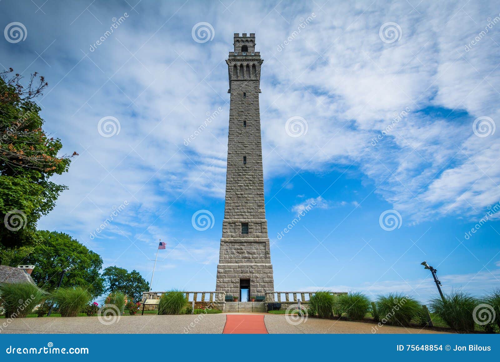 The Pilgrim S Monument in Provincetown, Cape Cod, Massachusetts. Stock ...