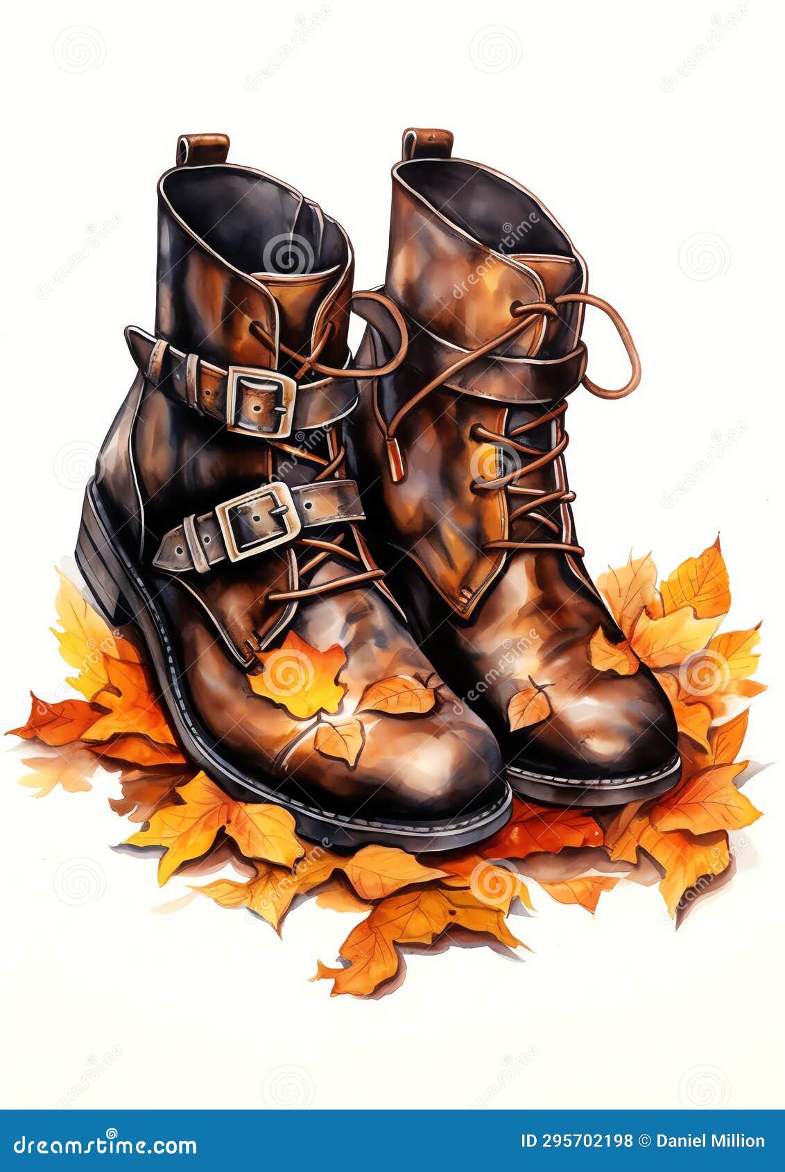 Pilgrim Shoes And Buckles Watercolor Border Frame Royalty-Free Stock ...