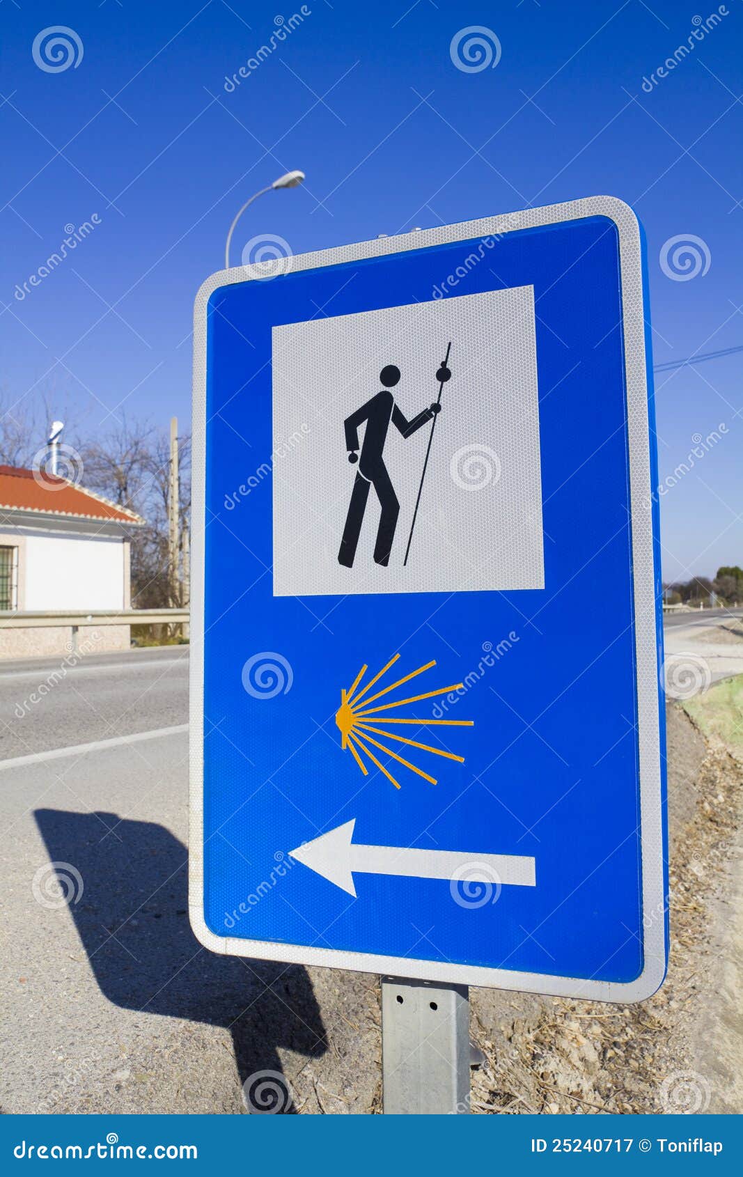 Pilgrim sign stock image. Image of road, ancient, marking - 25240717