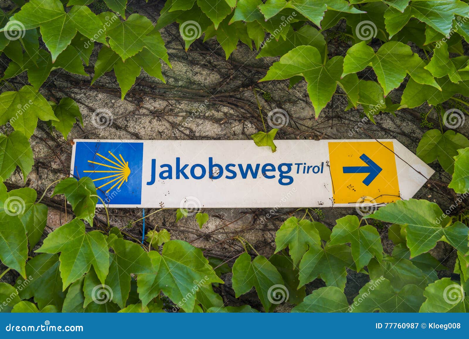 Pilgrim Sign editorial photography. Image of compostela - 77760987