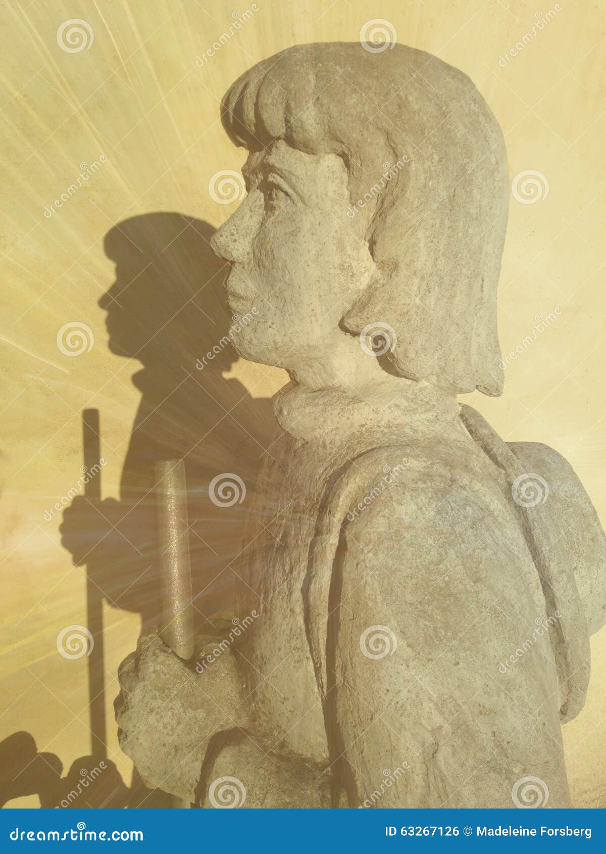 Pilgrim Statue stock photo. Image of faith, catholicism - 63267126