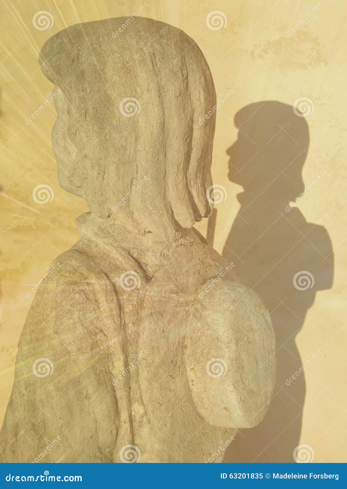 Pilgrim Statue stock image. Image of catholic, glow, devotion - 63201835