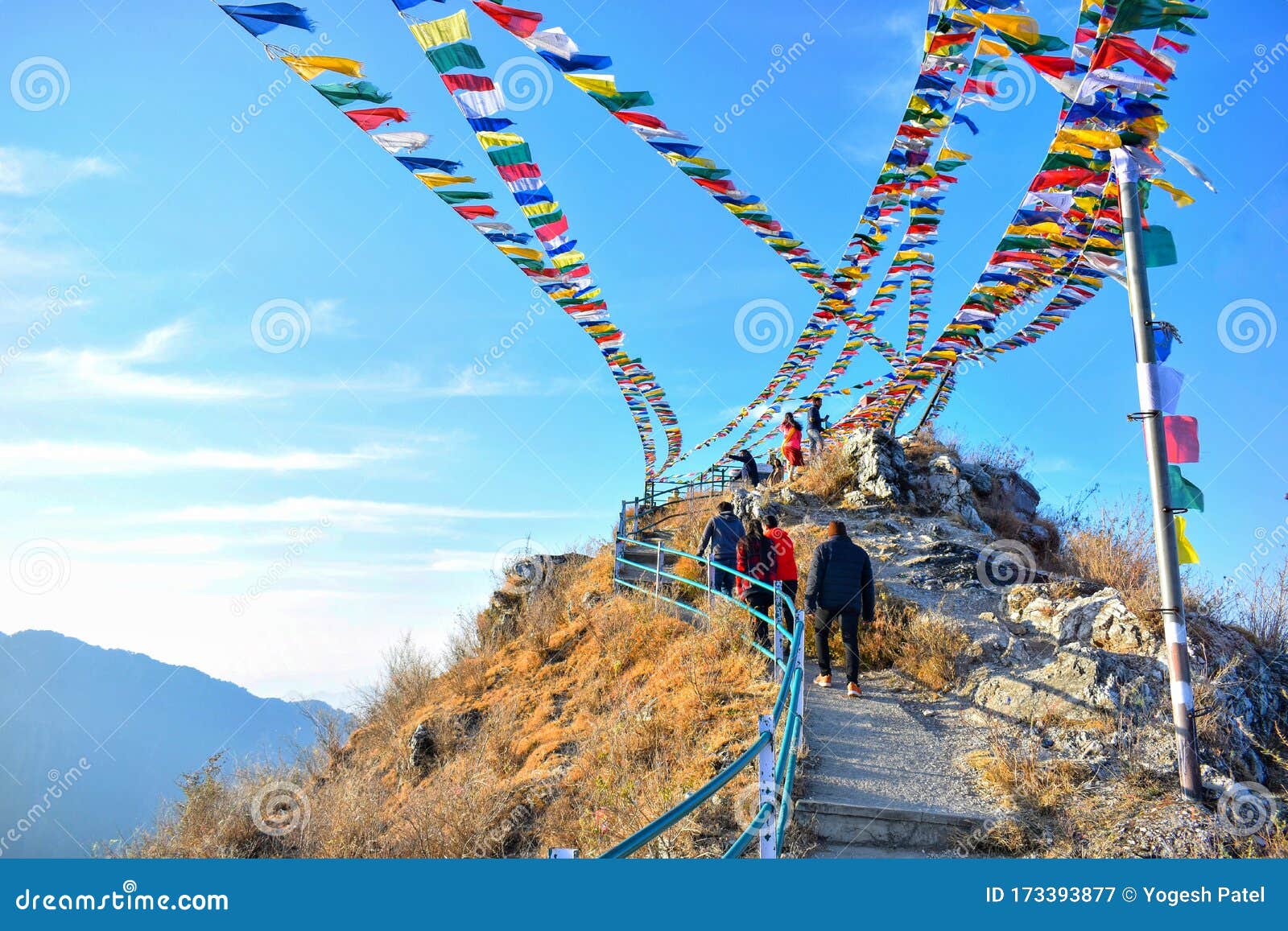 The Pilgrimage at Buddha Temple Mussoorie Stock Image - Image of hiking ...