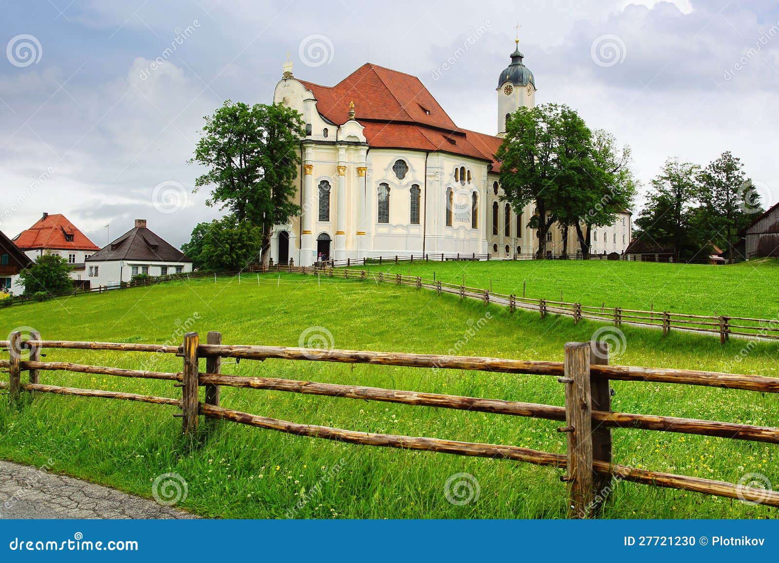 Pilgrimage Church Wieskirche in Wies, Germany Stock Photo - Image of ...