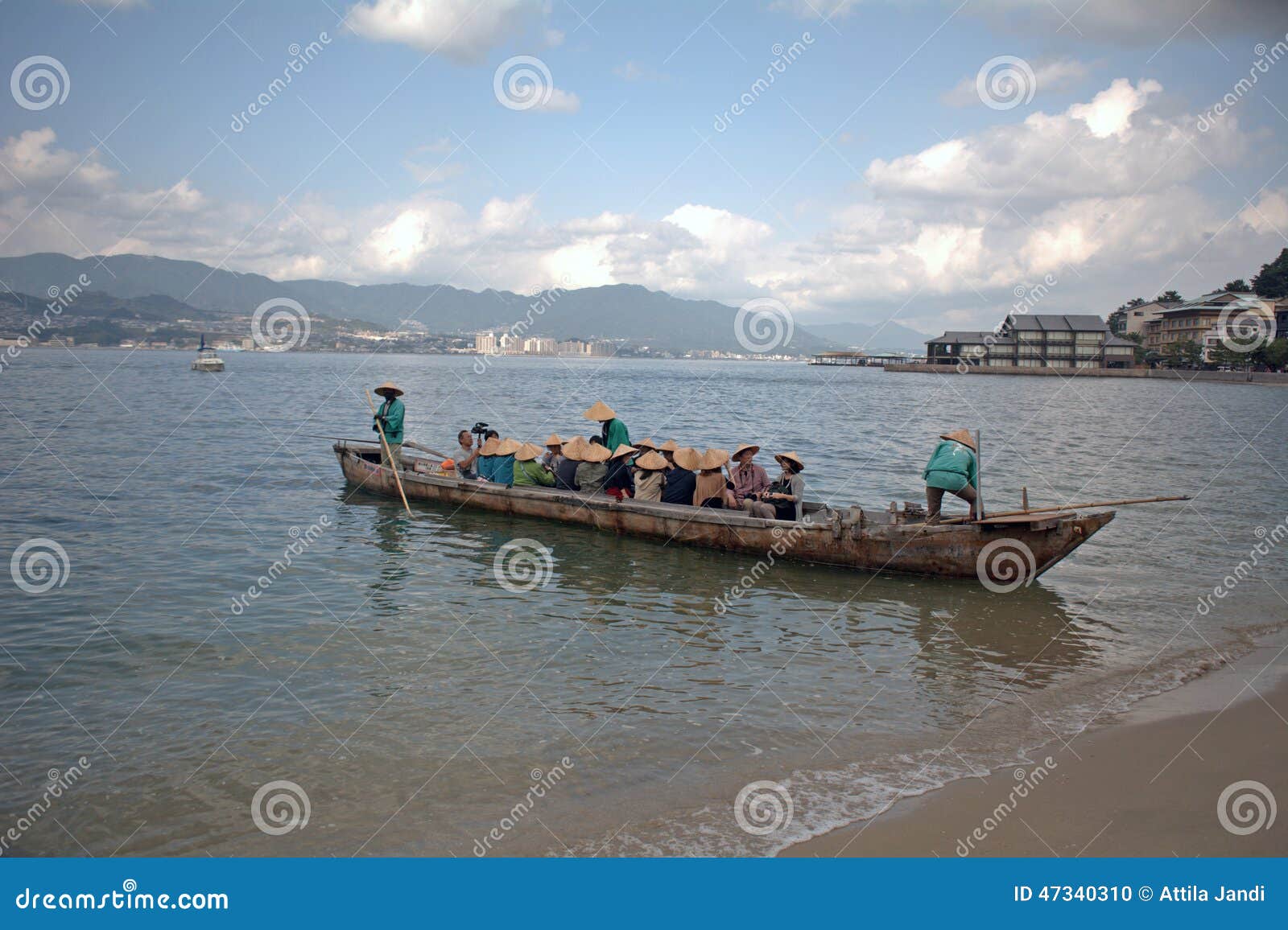 Pilgrims in Boat, Miyajima, Japan Editorial Image - Image of boat ...