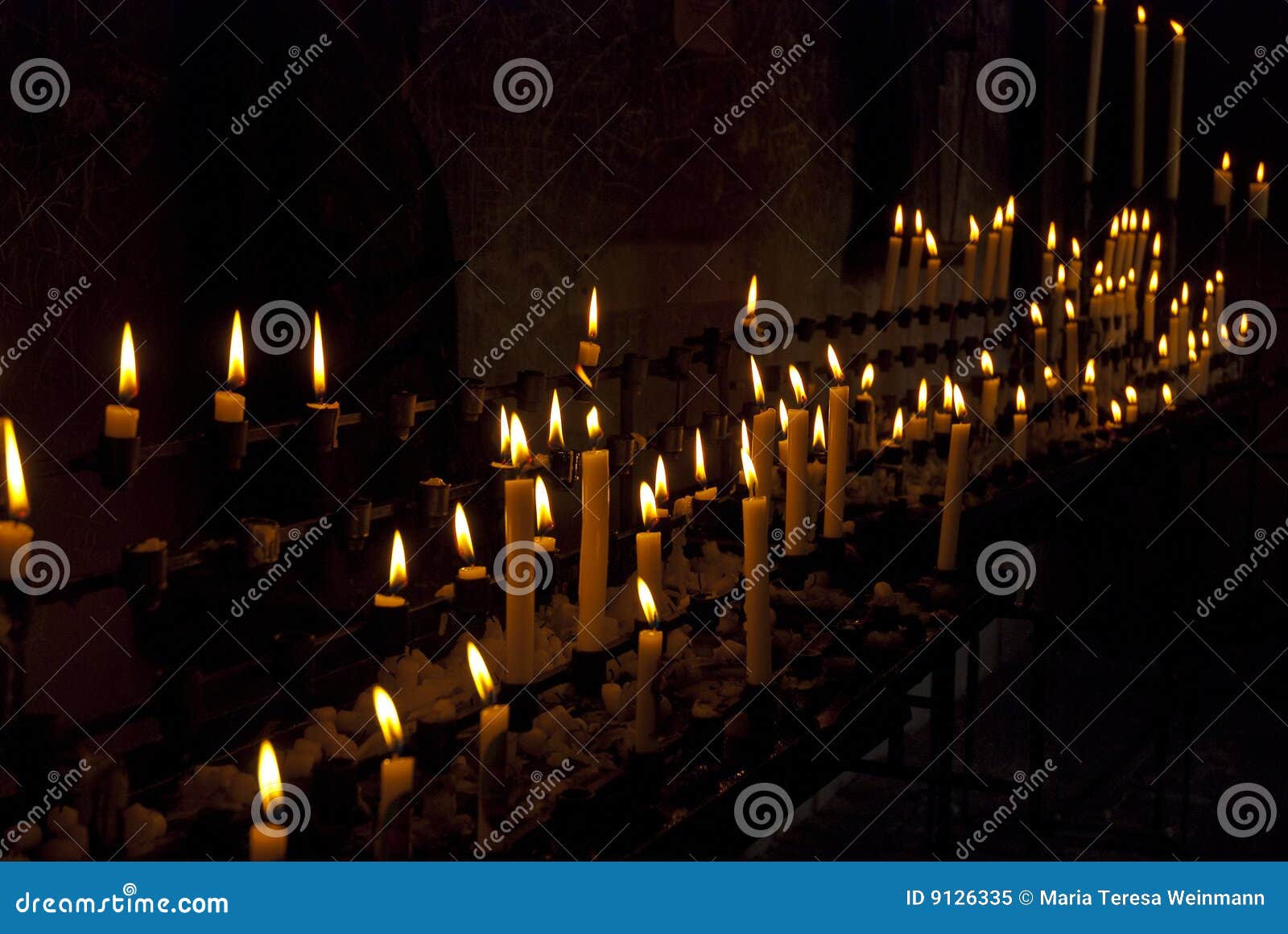 Pilgrims candles stock image. Image of heat, illuminate - 9126335