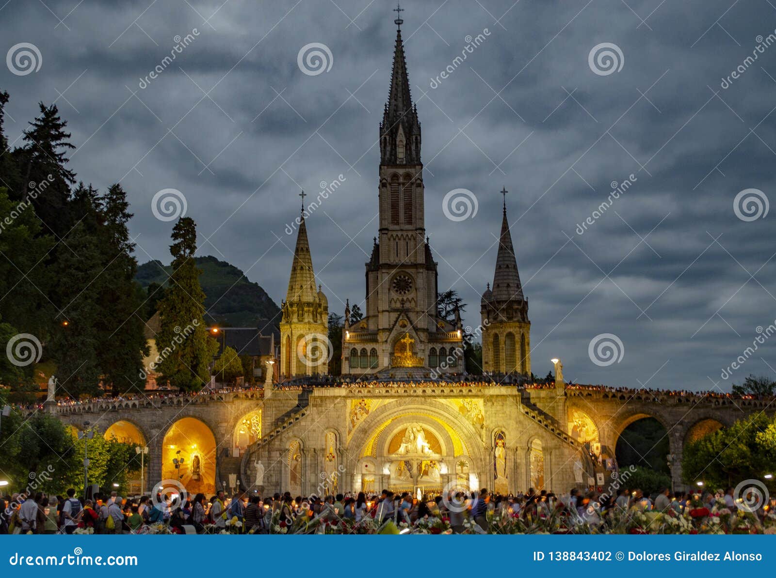 Pilgrims Partaking in La Procession Mariale Aux Flambeaux or the ... Pilgrims Partaking in La Procession Mariale Aux Flambeaux or the ...