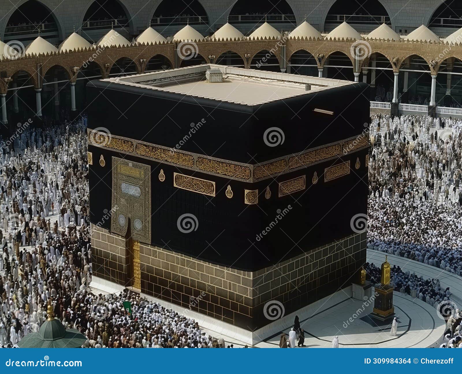 Pilgrims at the Sacred Kaaba in Mecca Stock Photo - Image of hajj ...