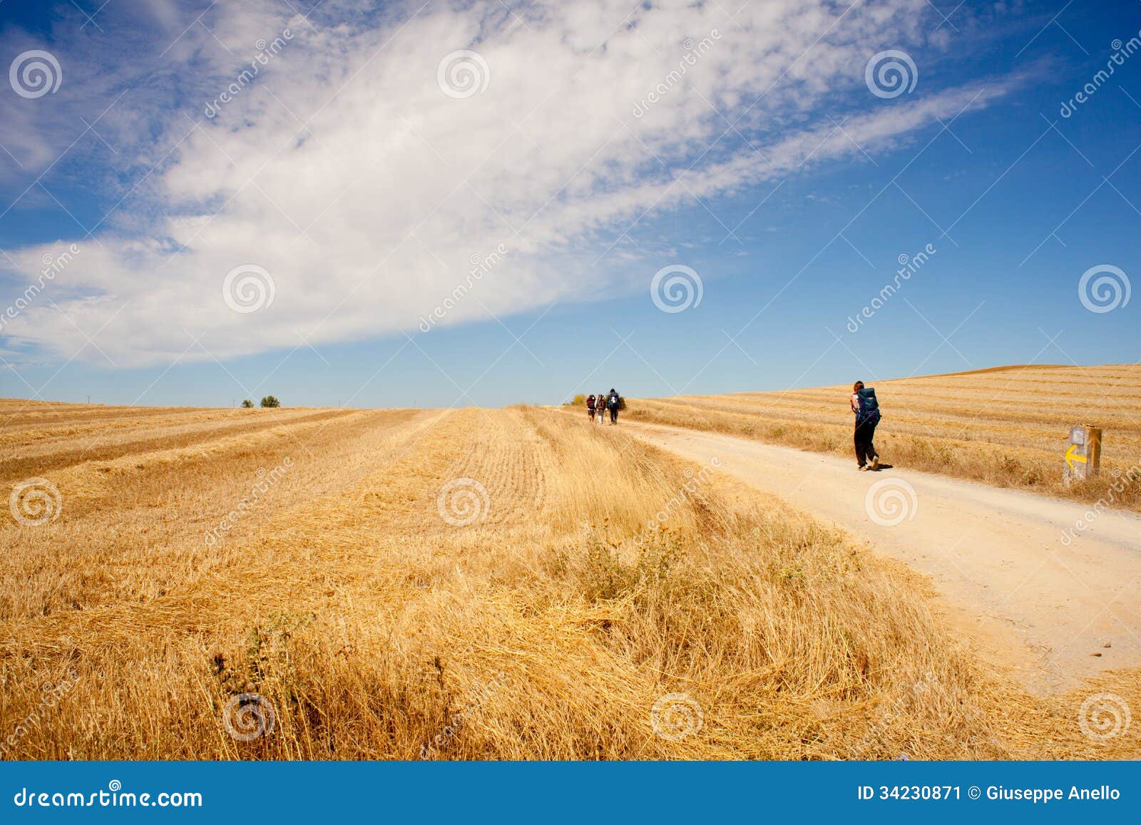 Pilgrims, way of St. James editorial photo. Image of country - 34230871