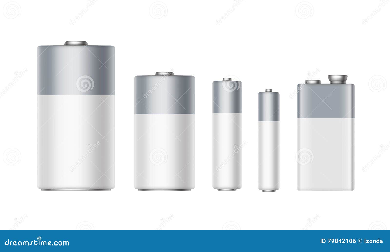 Pilhas Alcalinas AAA, AA, C, D, PP3, Bateria De 9 Volts Ilustração do ...