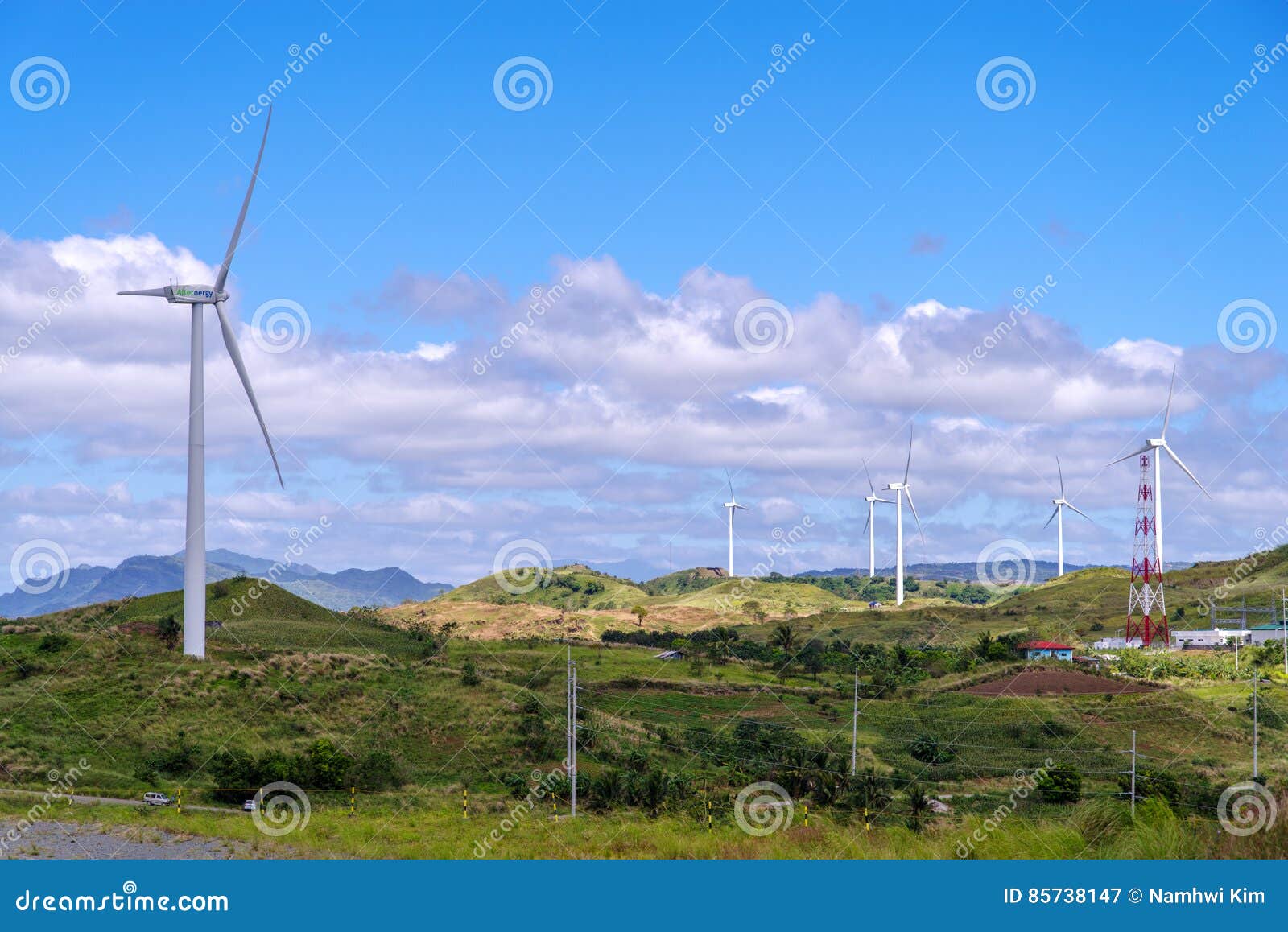 PILILLA WIND FARM, Rizal editorial photography. Image of turbine - 85738147