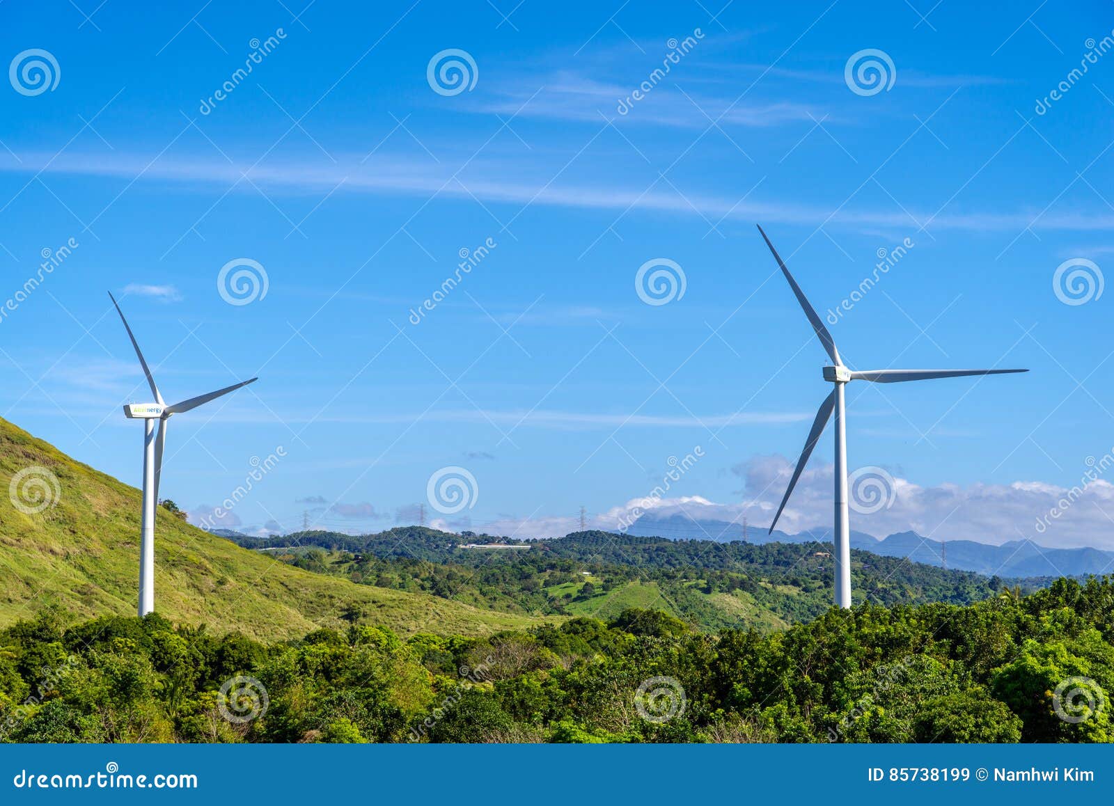 PILILLA WIND FARM, Rizal editorial stock image. Image of windmills ...
