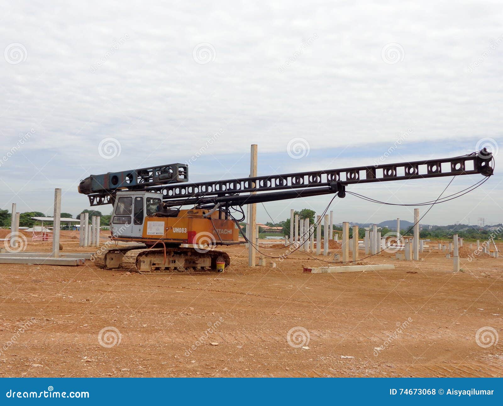 Piling Driven Machine Editorial Image | CartoonDealer.com #74673088