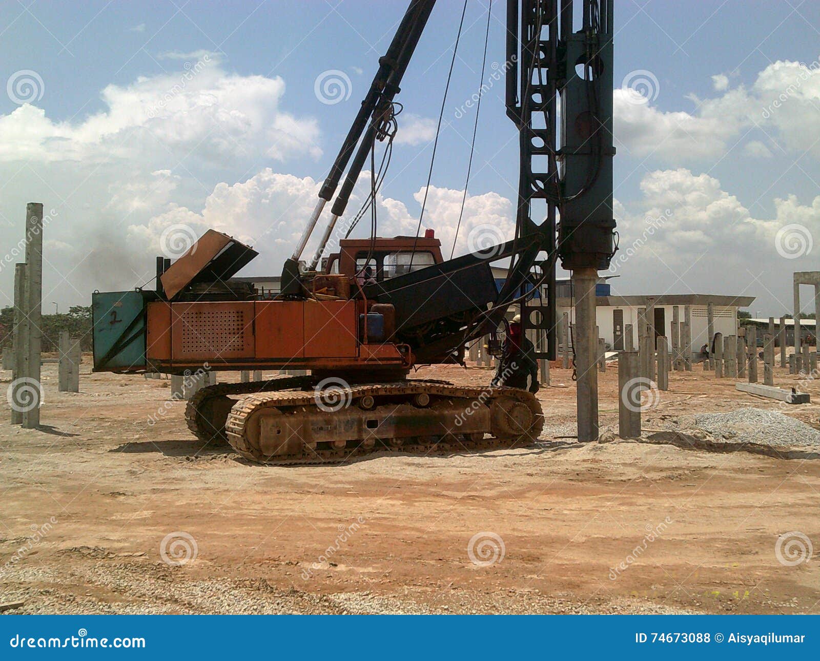Piling Driven Machine Editorial Image | CartoonDealer.com #74673088