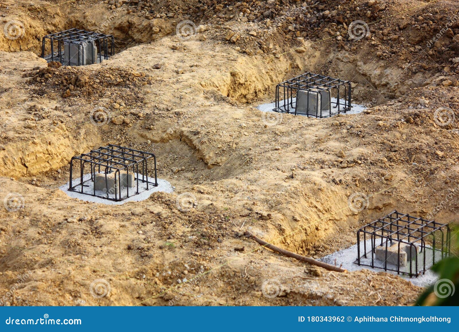 The Piling Hole with Steel Structure for Making Reinforced Cement for ...