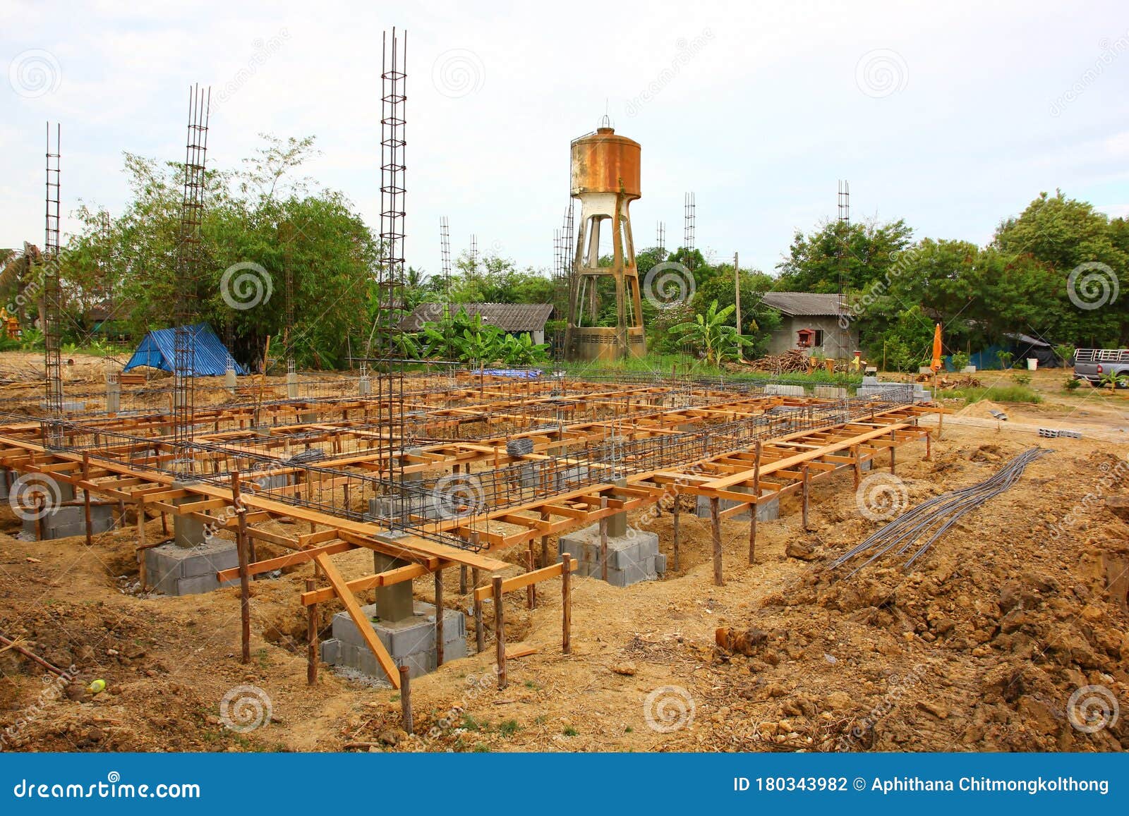 Piling Pile with Cement Reinforced with Steel Structure for Make Cement ...
