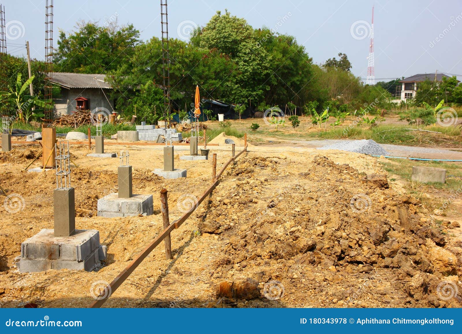 Piling Pile With Cement Reinforced With Steel Structure For Make Cement ...