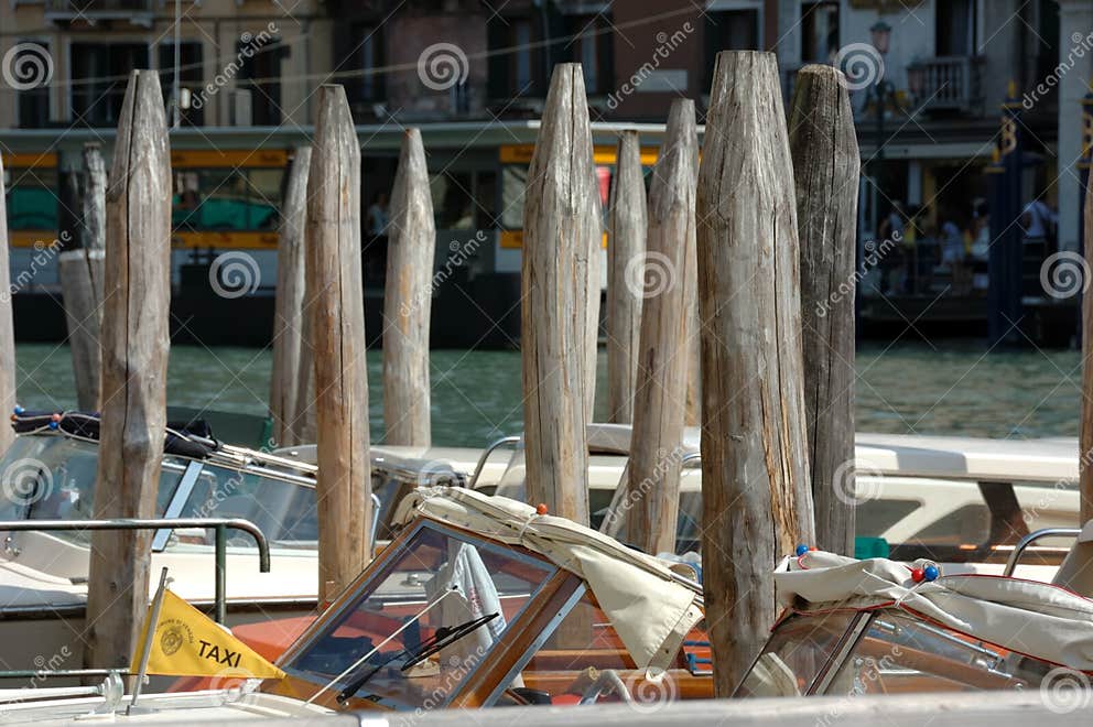 Pilings in Venice. Frugality Stock Photo - Image of boat, vacation ...