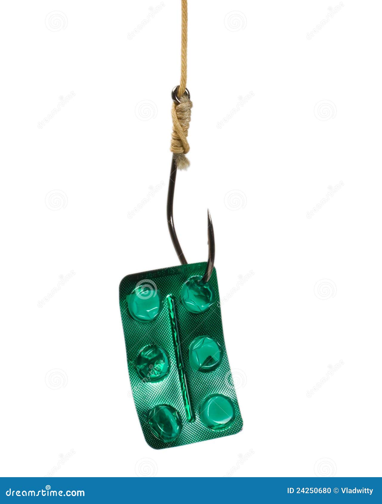 Pill Blisters on Fishing Hook Stock Photo - Image of fishing, clinic ...
