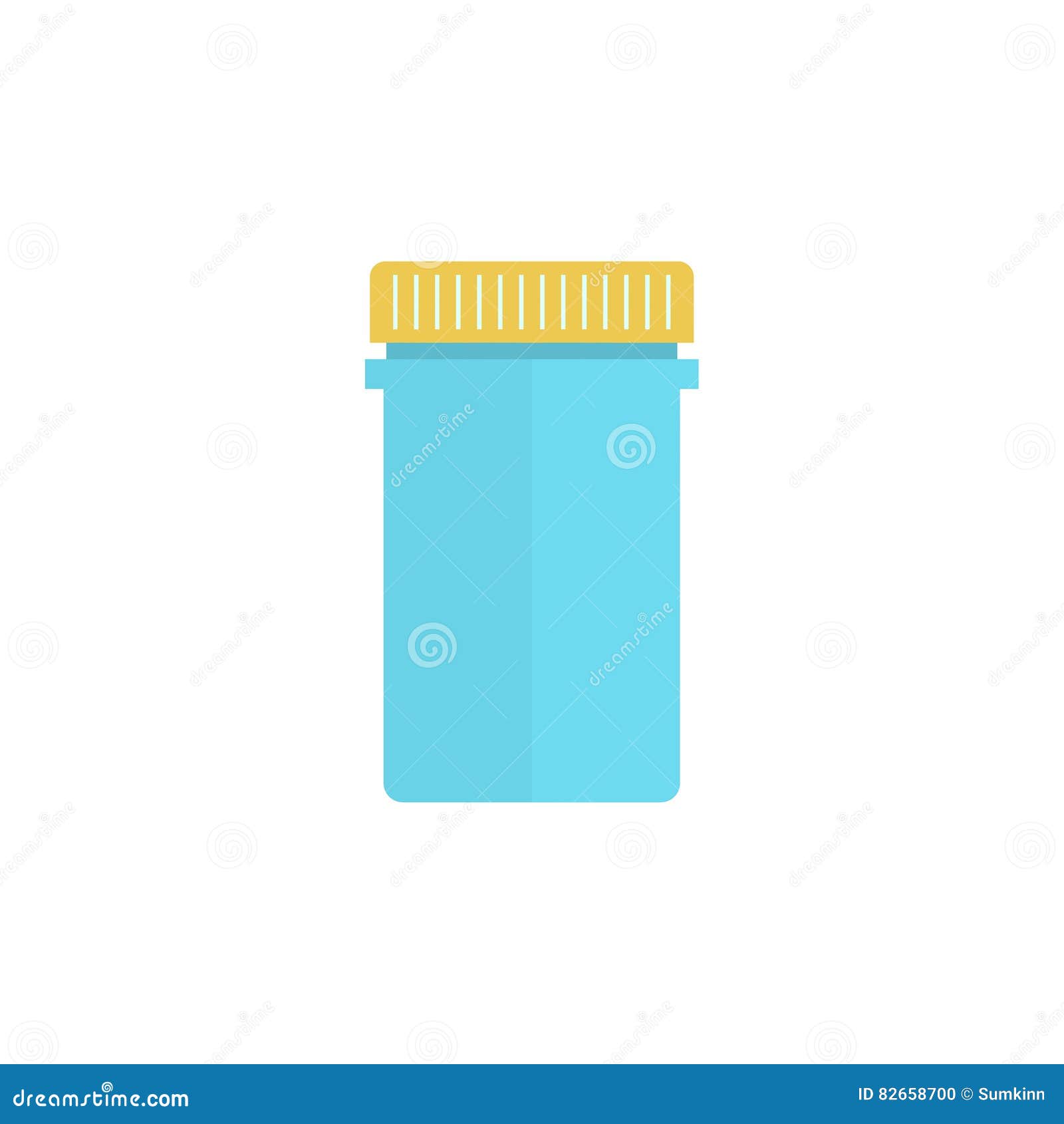Pill Bottle And Capsules With Bacteriophage Cartoon Vector ...