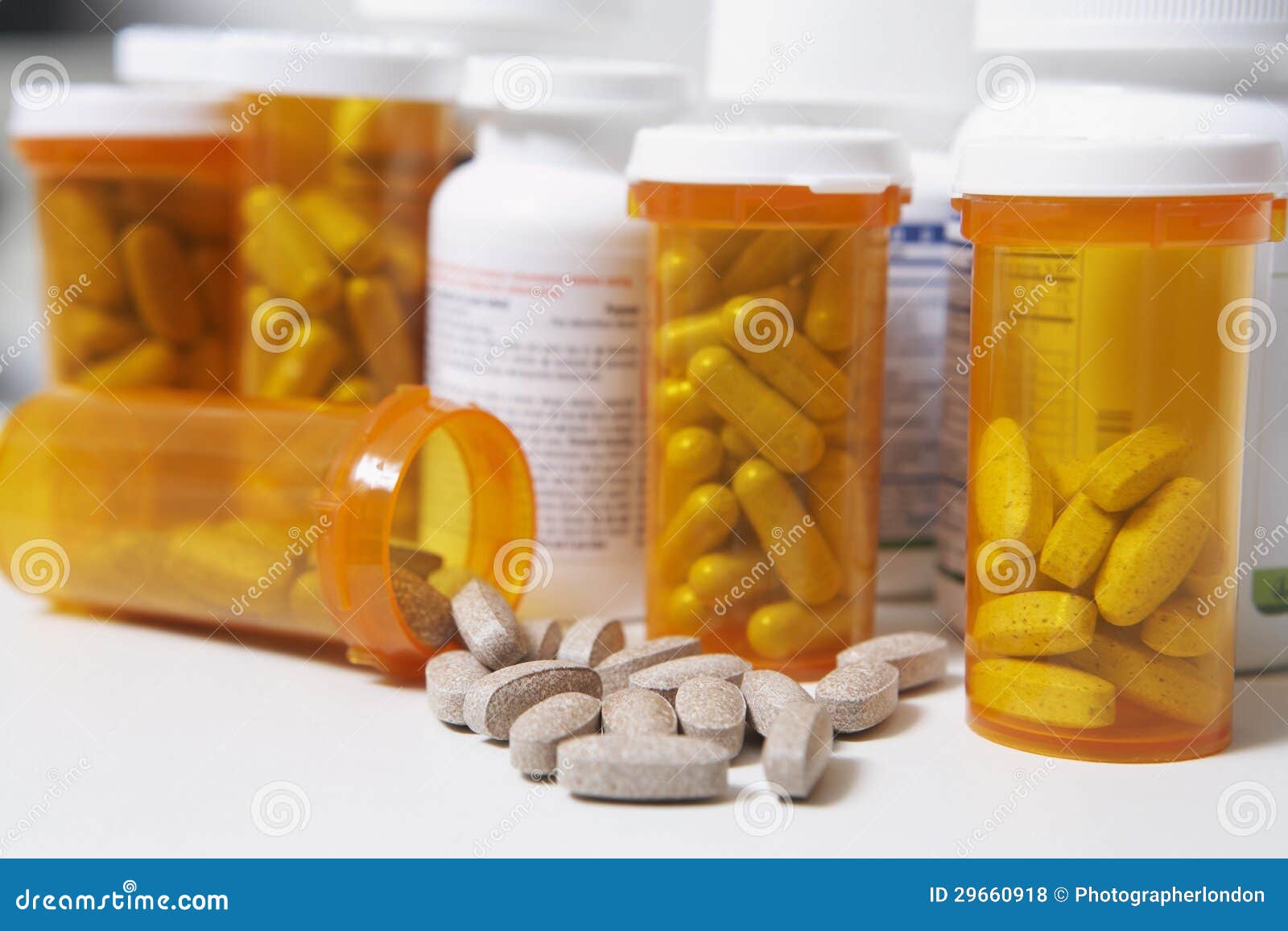 Pill Bottles stock photo. Image of refill, vitamins, health - 29660918