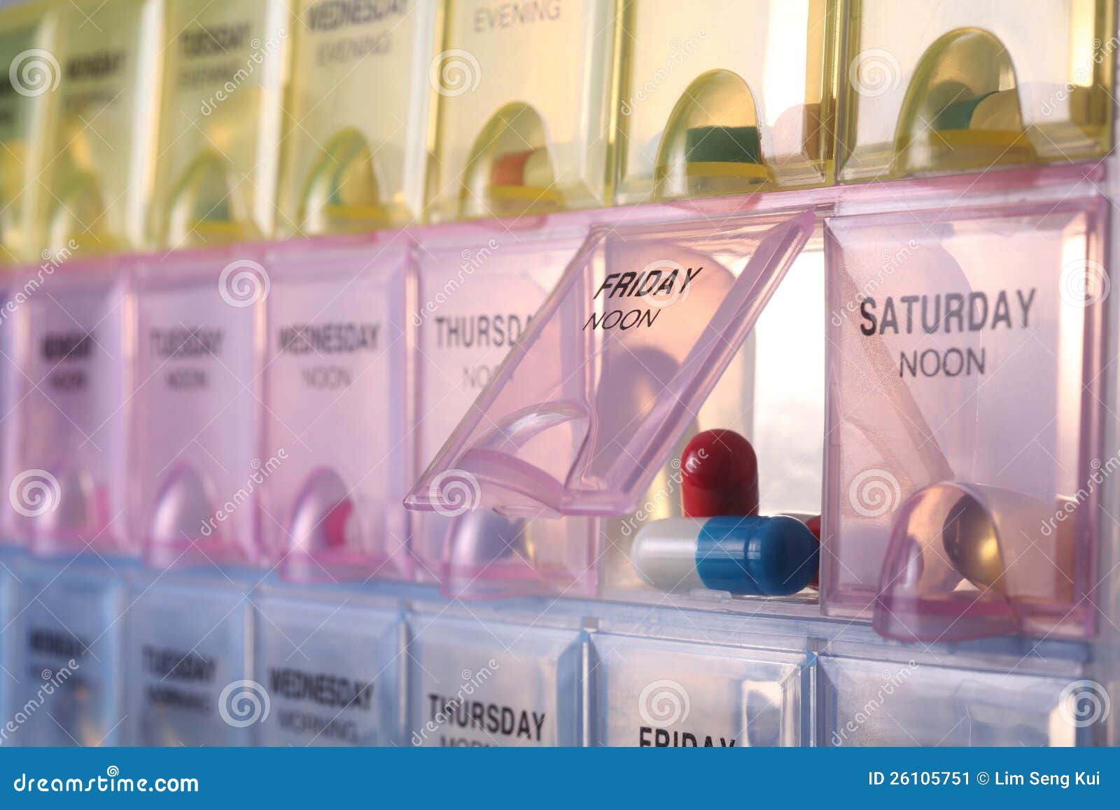 Pill box stock image. Image of lifestyles, container - 26105751