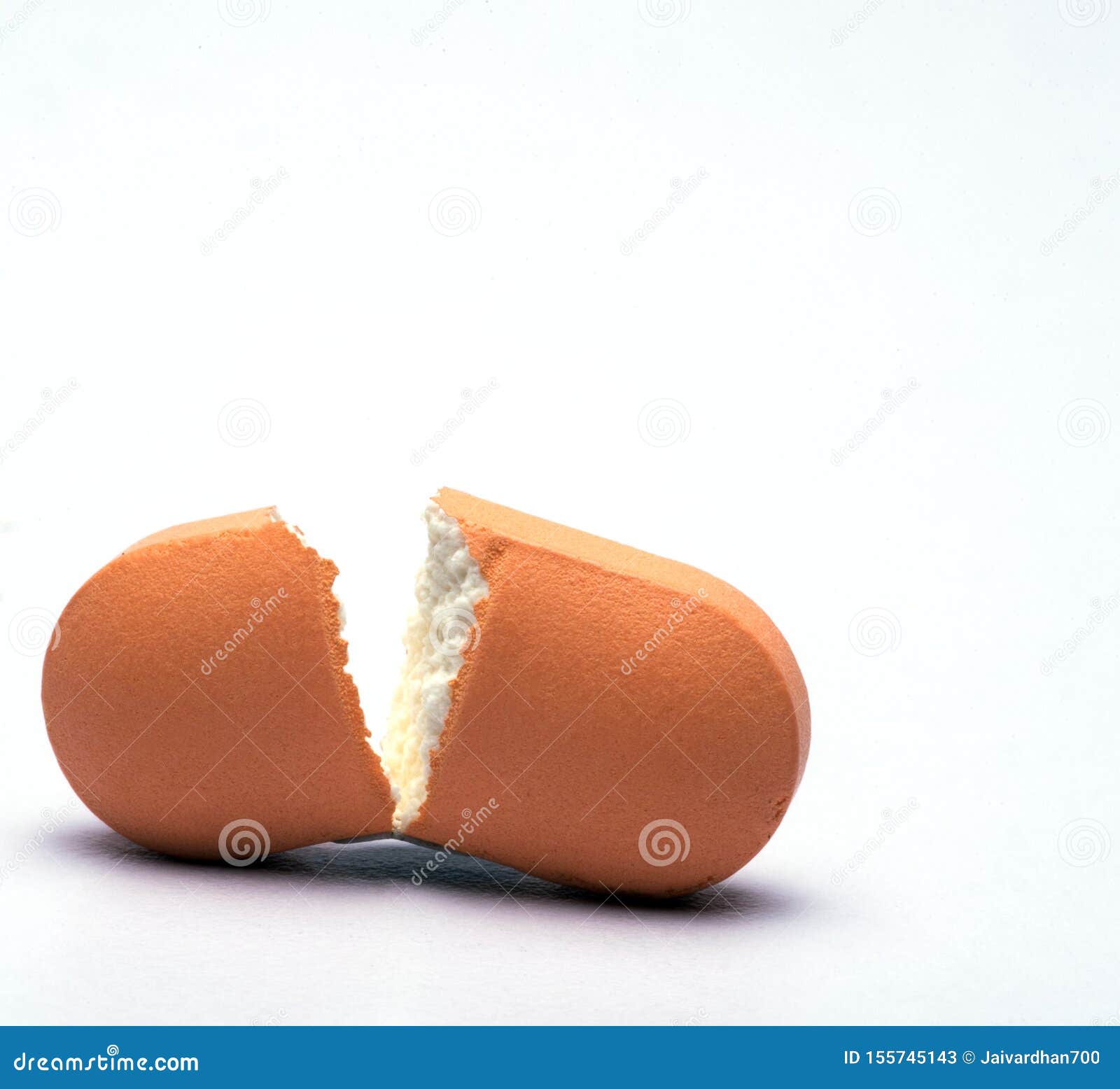 Pill broken closeup stock image. Image of medical, health - 155745143