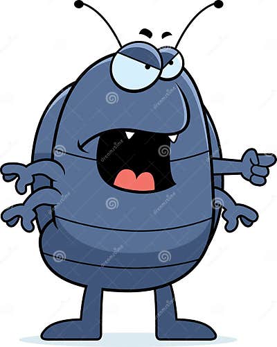 Pill Bug Angry stock vector. Illustration of pointing - 14060876