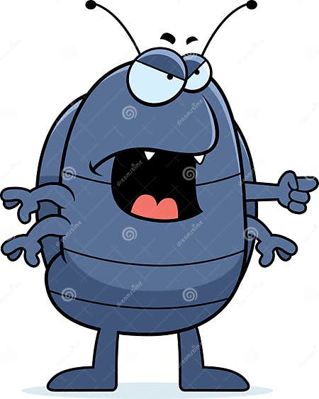 Pill Bug Angry stock vector. Illustration of pointing - 14060876