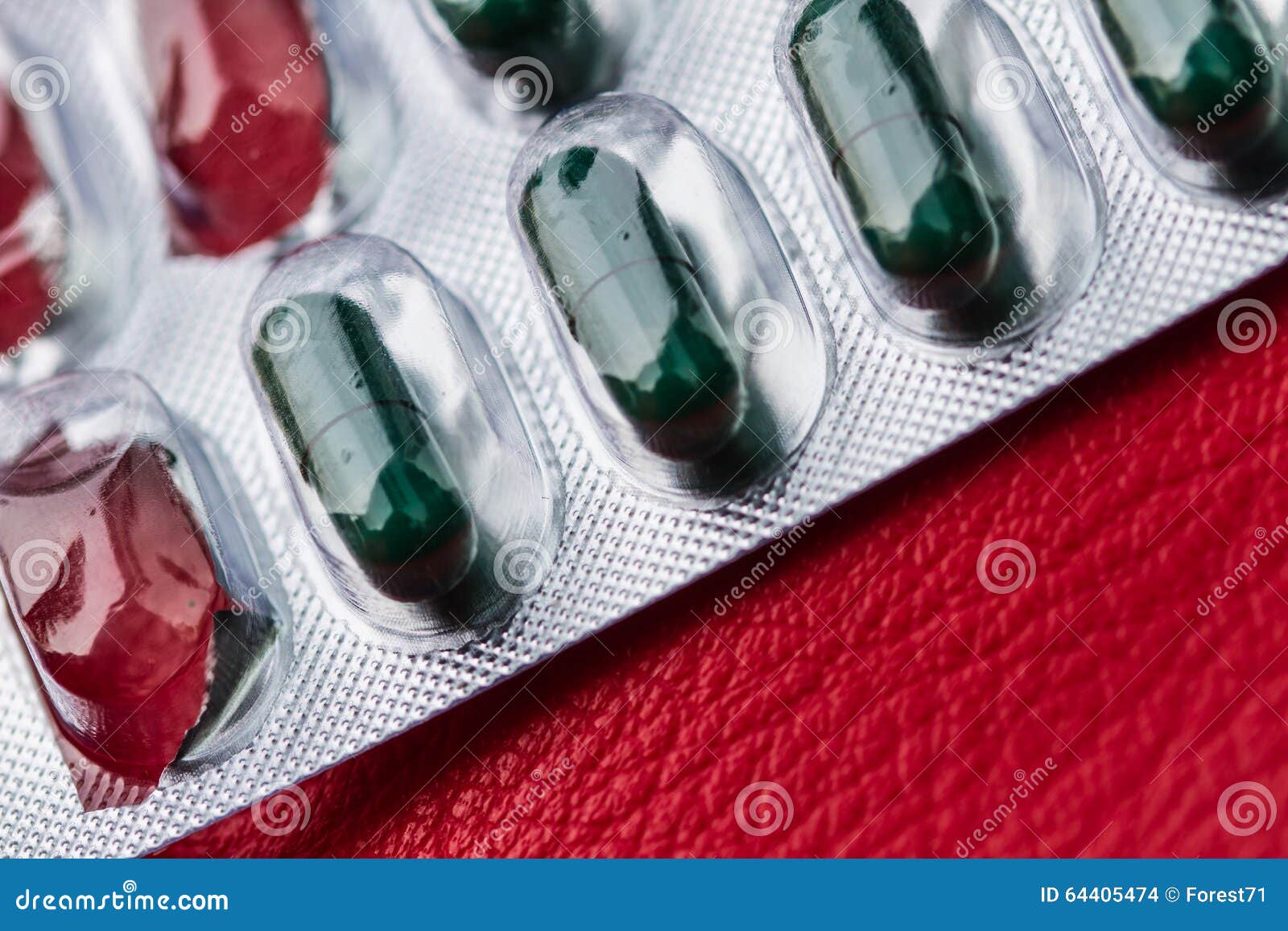 Pill and Capsule of Antibiotics in Blister Packaging Stock Photo ...