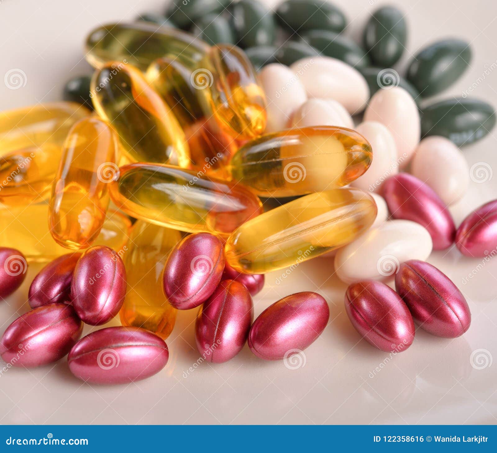 Pill and Capsule Background on White Background Stock Photo - Image of ...