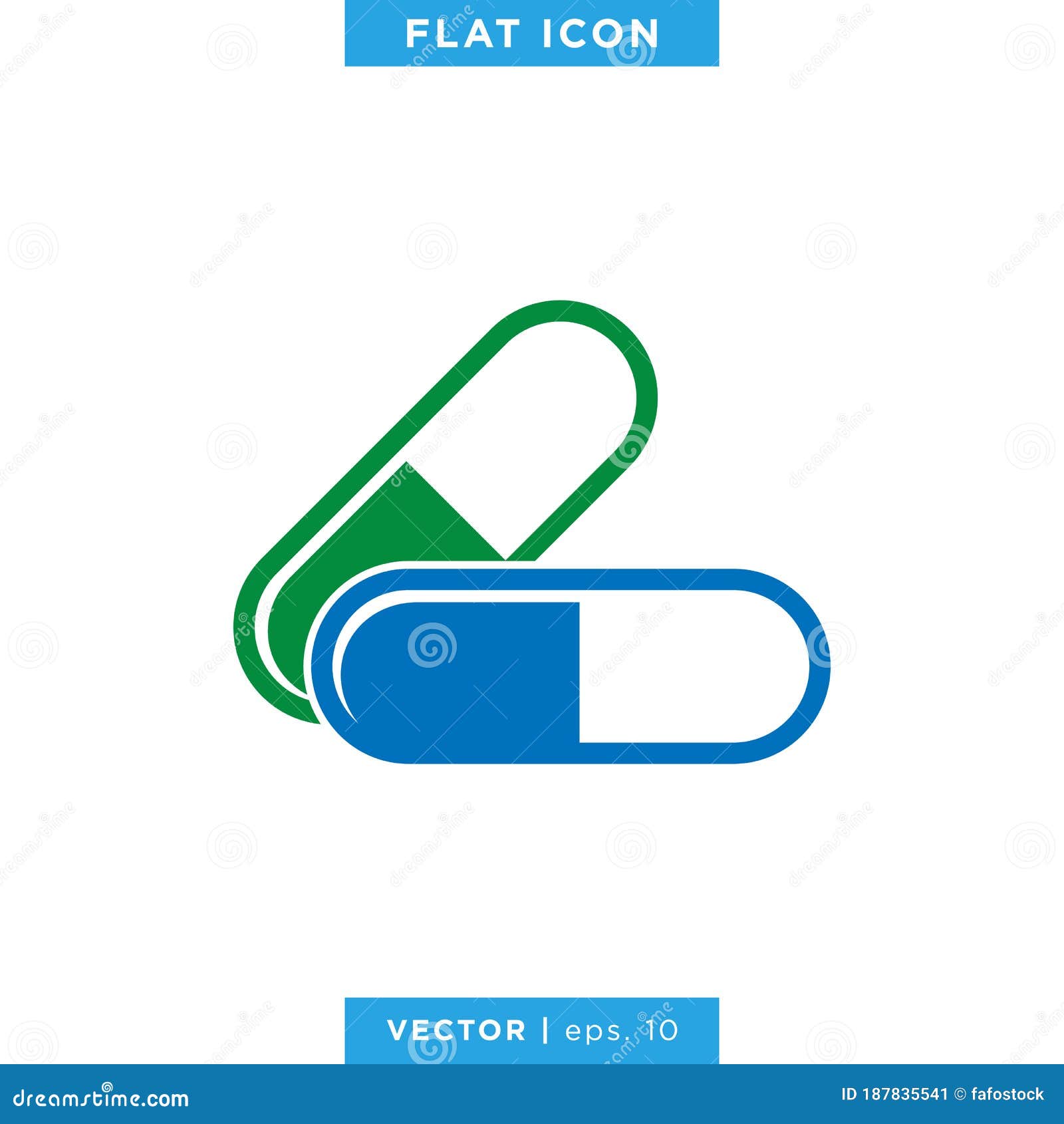 Pill, Capsule Icon Vector Logo Design Template. Stock Vector ...