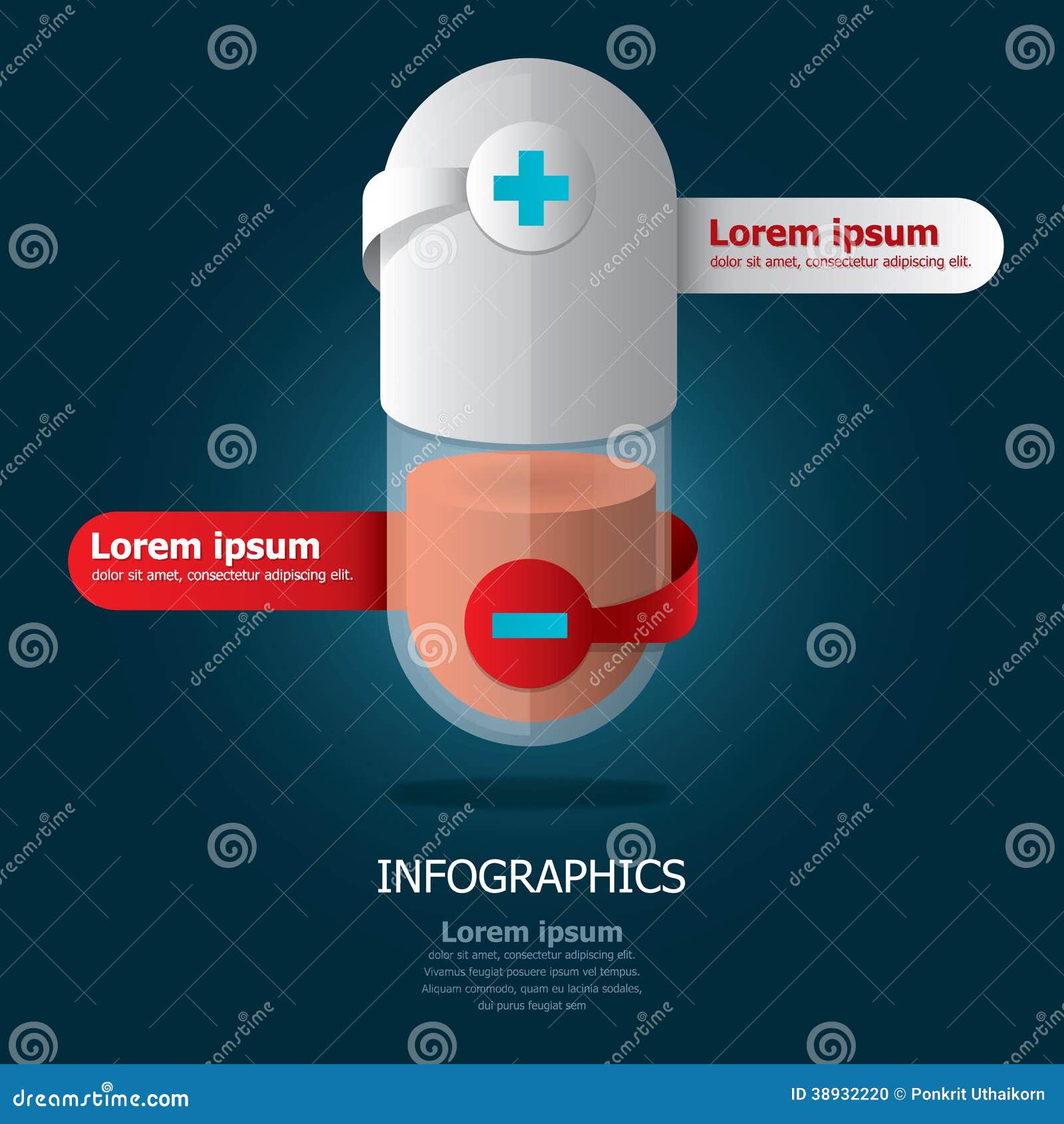 Pill Capsule Infographic Design Stock Vector - Illustration of color ...