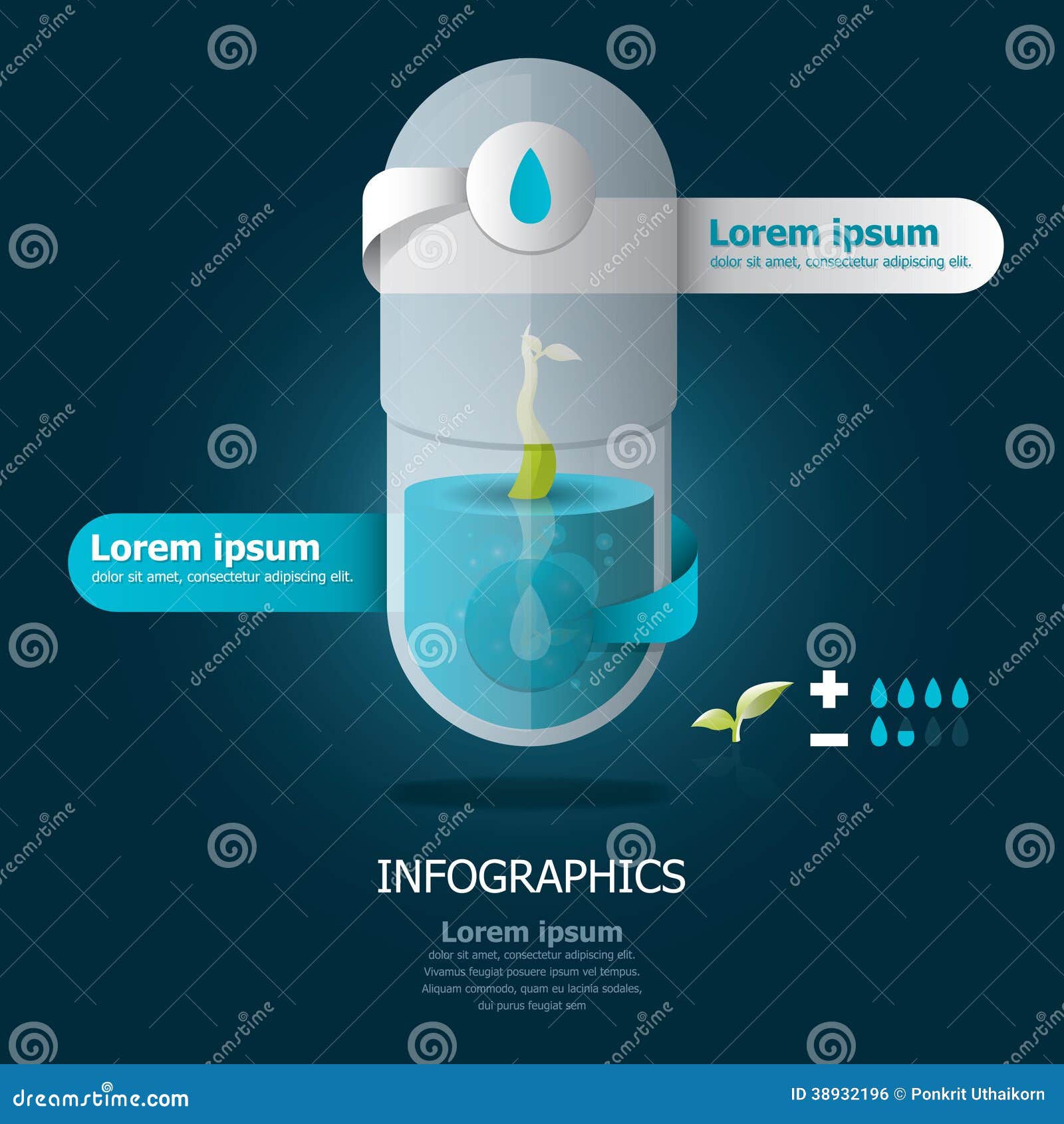Pill Capsule Plants Design Vector Illustration | CartoonDealer.com ...