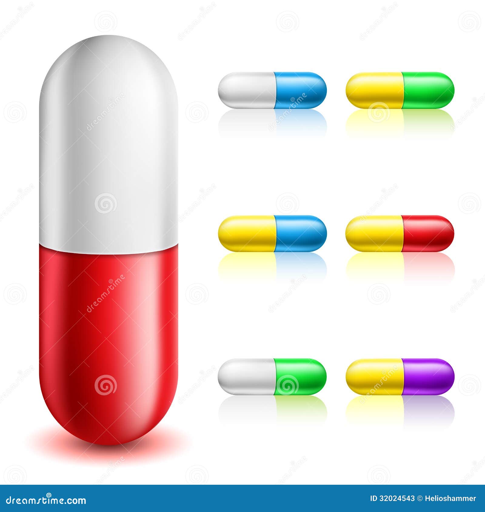 Pill capsule set stock vector. Illustration of container - 32024543