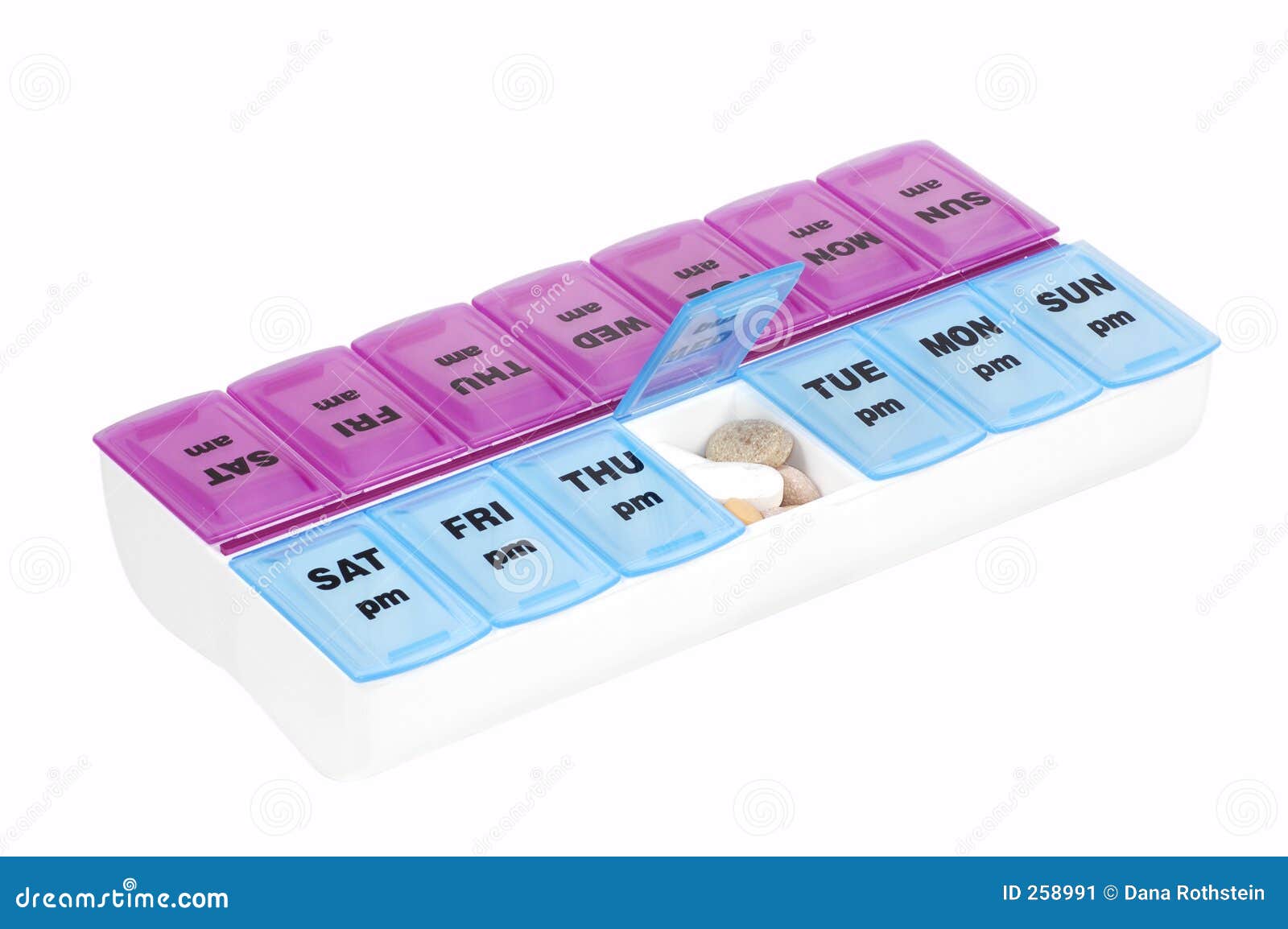 Pill Case stock image. Image of week, pharmaceutical, schedule - 258991