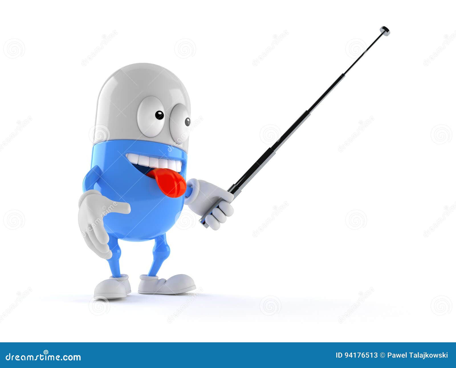 Pill Character Holding Pointer Stick Stock Illustrations – 2 Pill ...
