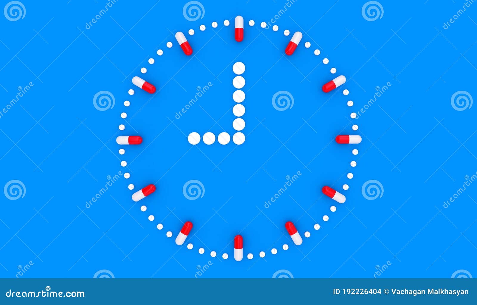 Pill Clock. Pill Tablet Clock. Pill Time. Medication Schedule. Blue ...