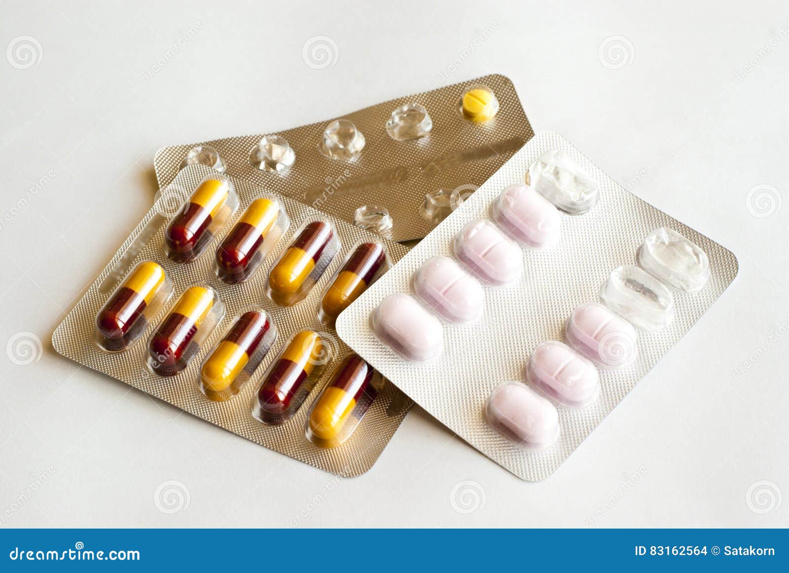 Pill and Drug Capsule in the Package Stock Photo - Image of tablet ...