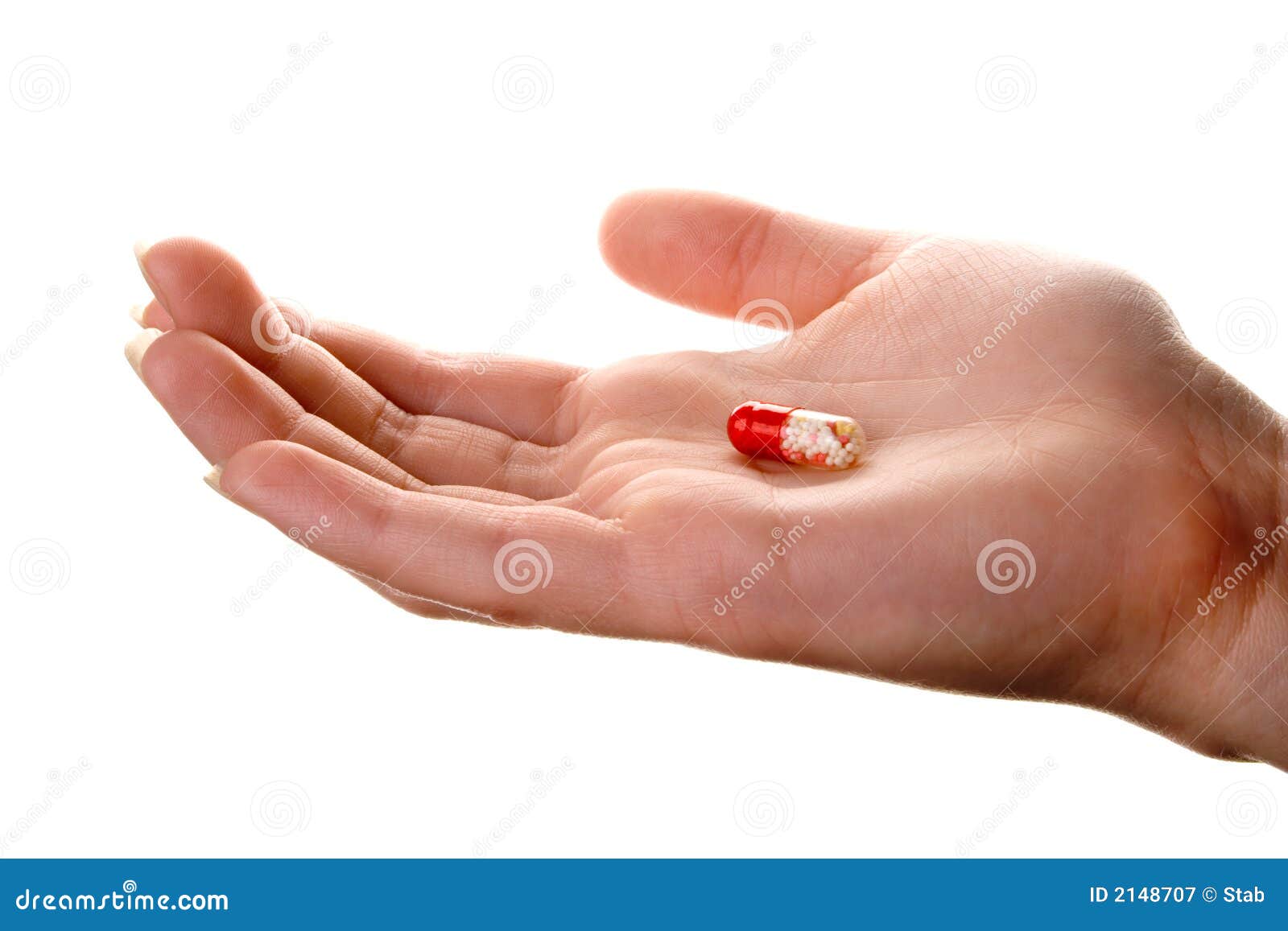 Pill in the hand stock image. Image of pharmacist, capsule - 2148707