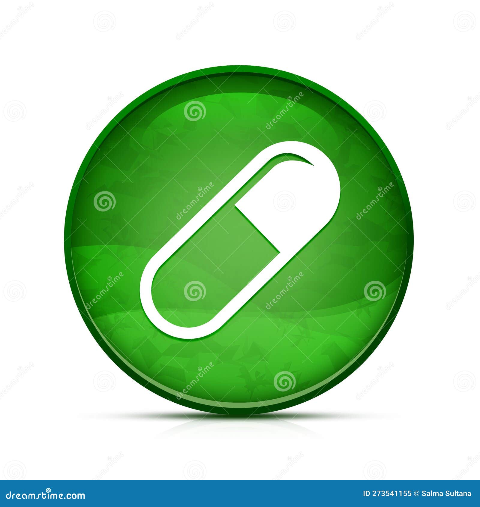 Pill Icon on Classy Splash Green Round Button Illustration Stock ...
