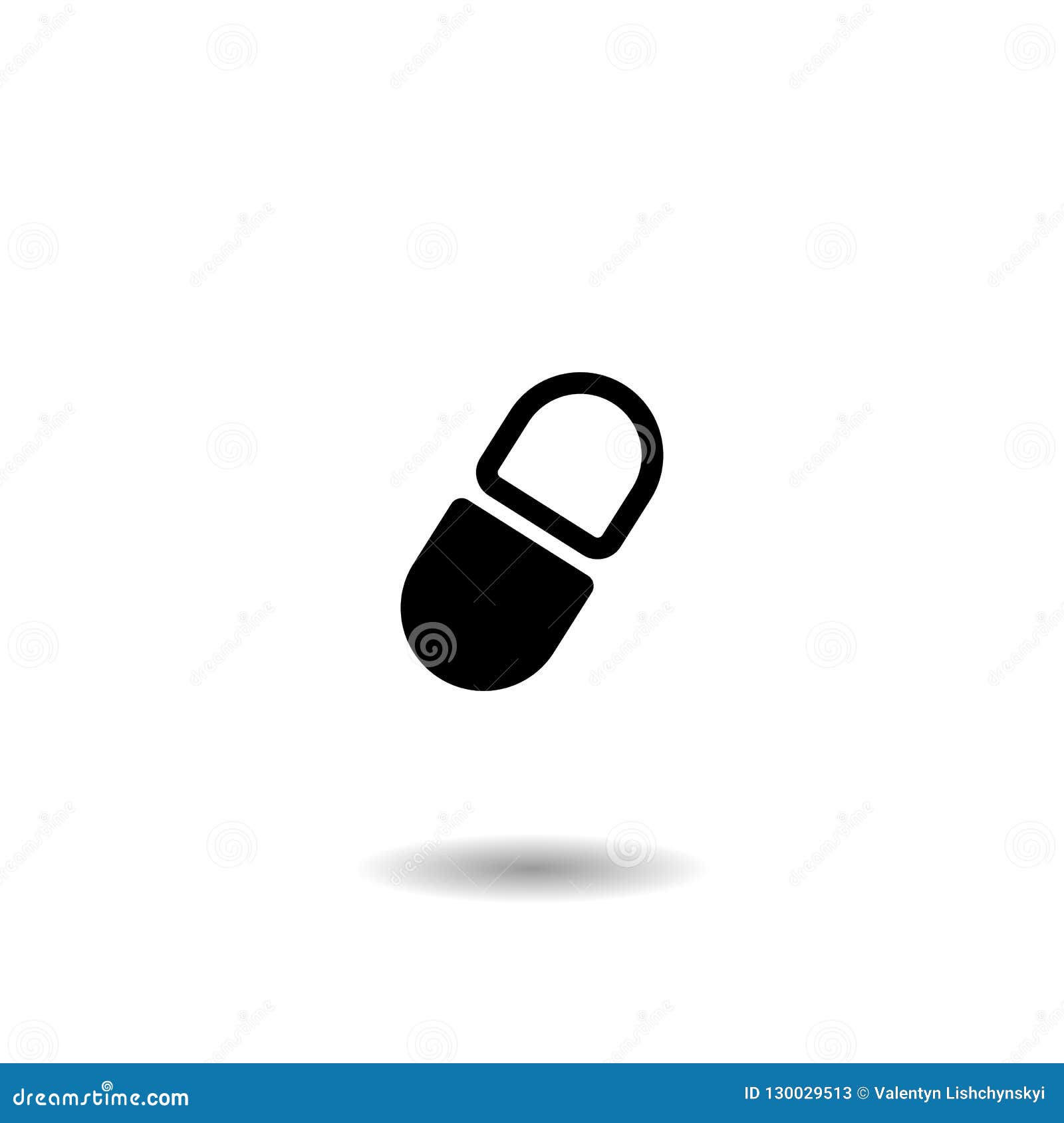 Pill Icon. Symbol Isolated on White Background Stock Illustration ...