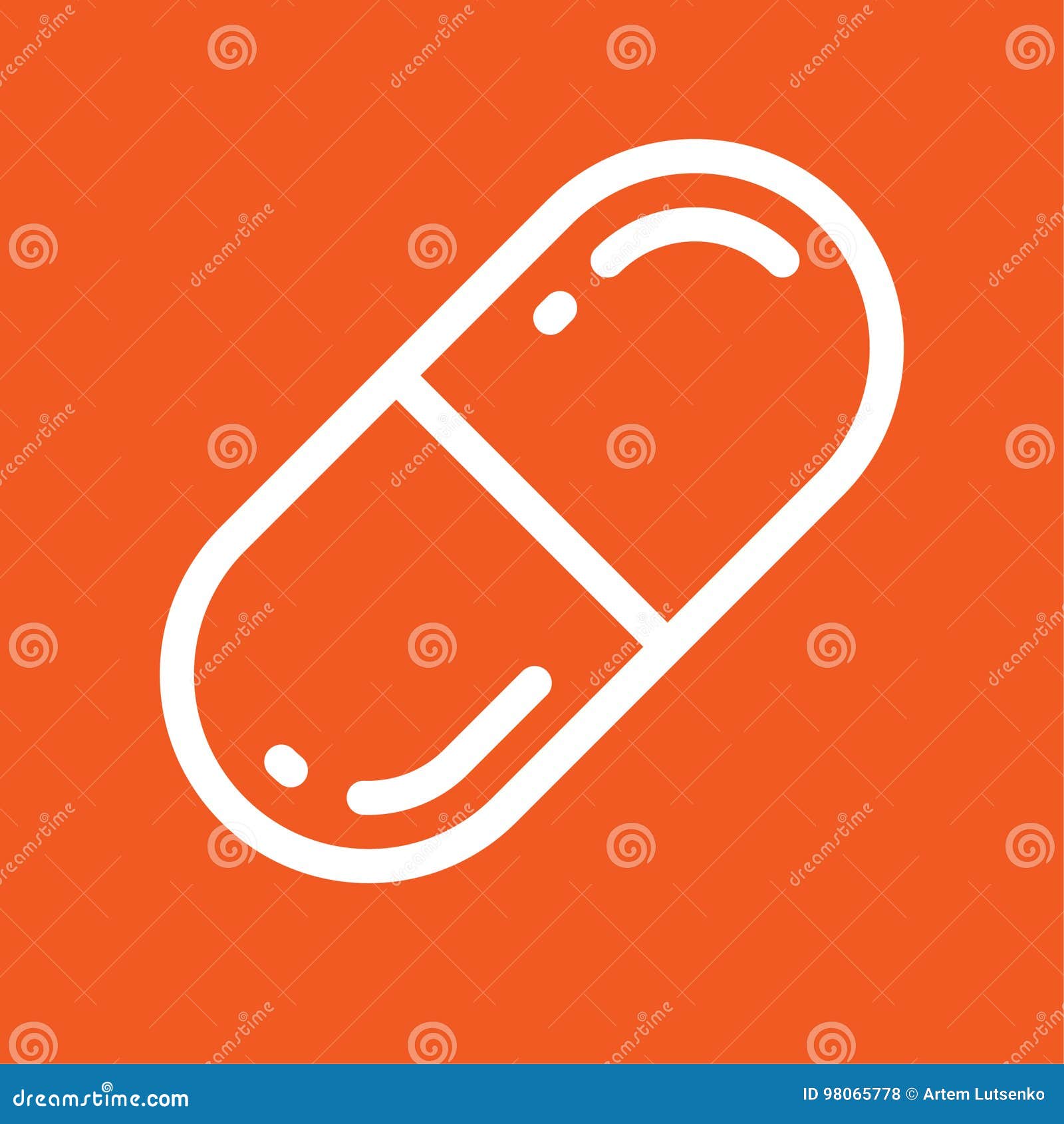 Pill Icon Simple Vector Illustration Stock Vector - Illustration of ...