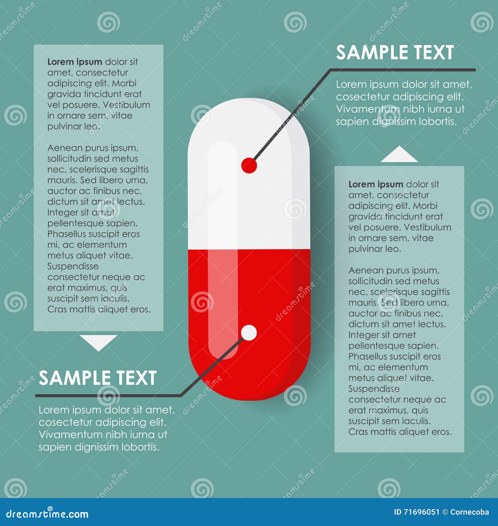 Pill infographic stock vector. Illustration of dosage - 71696051