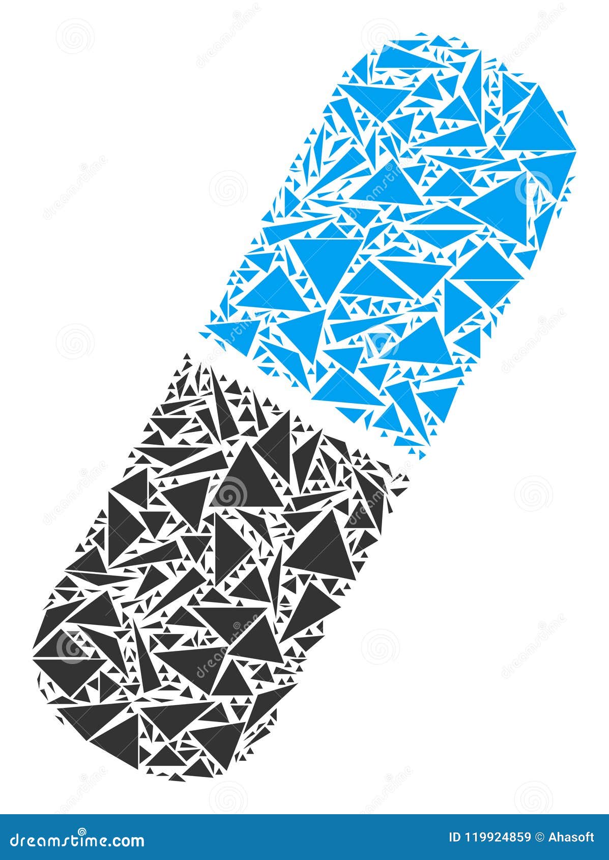Pill Collage of Triangles stock vector. Illustration of health - 119924859
