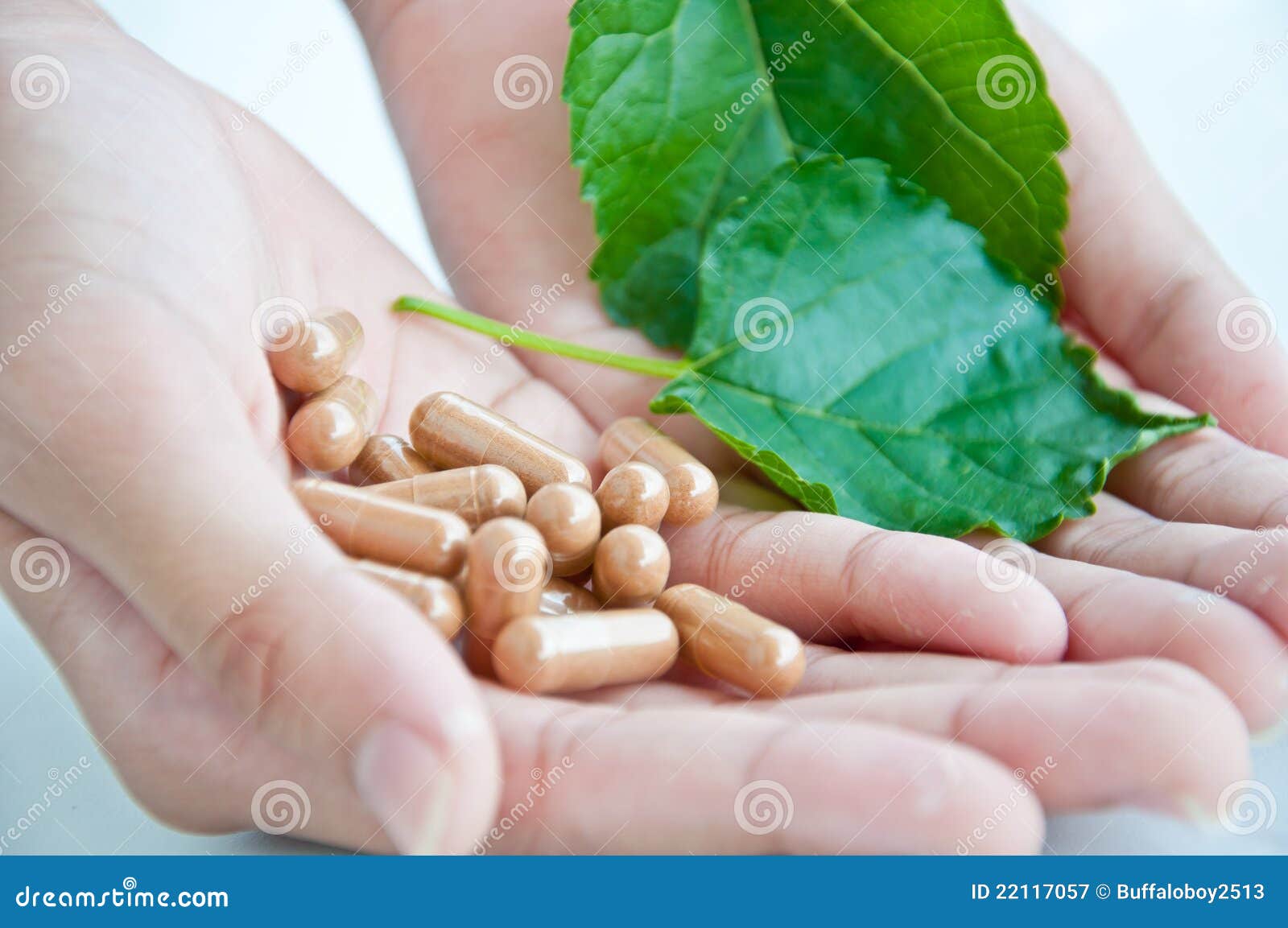 Pill from Nature on White Background Stock Image - Image of medicine ...