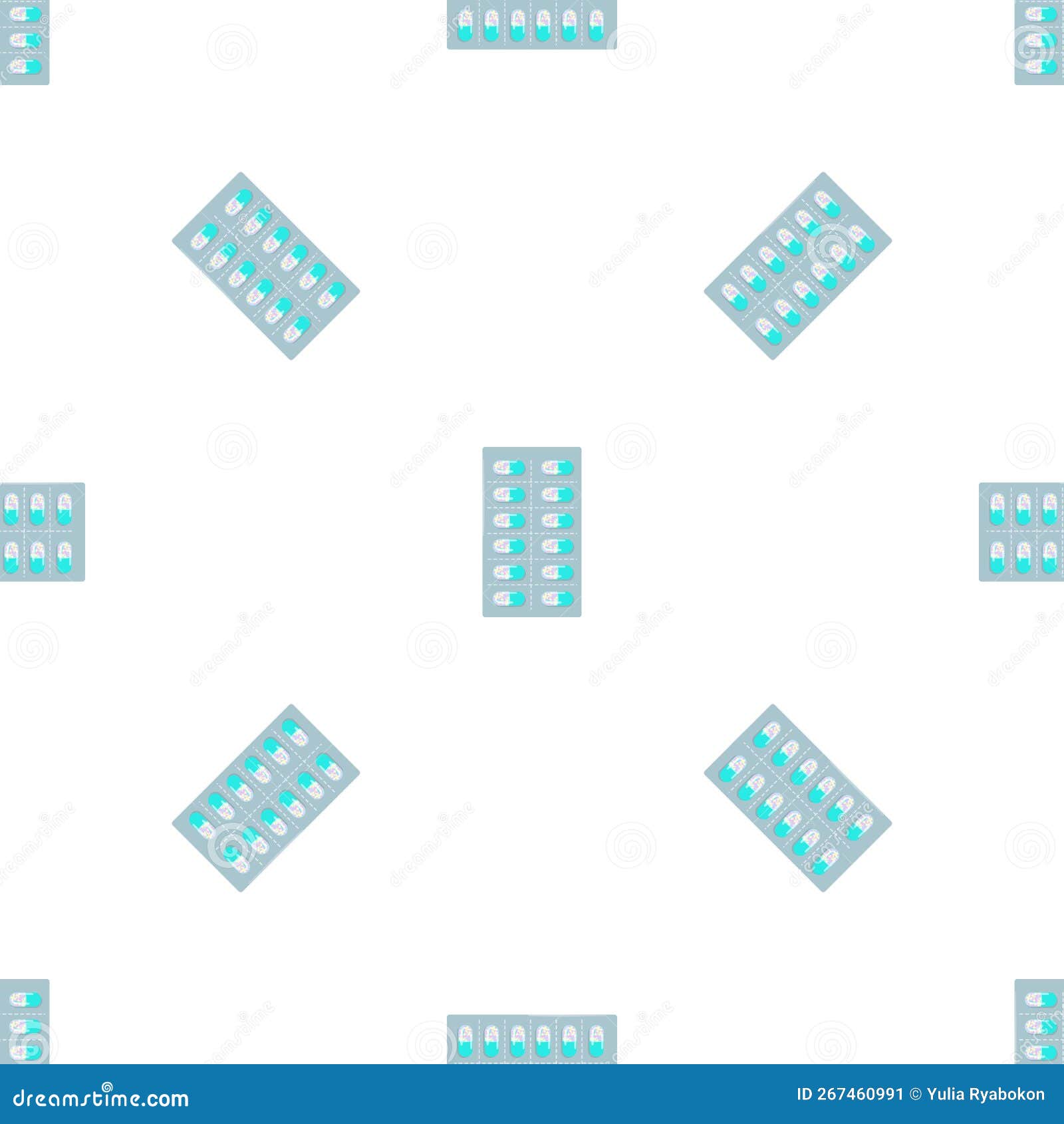 Pill Pack Pattern Seamless Vector Stock Vector - Illustration of medicament, blister: 267460991