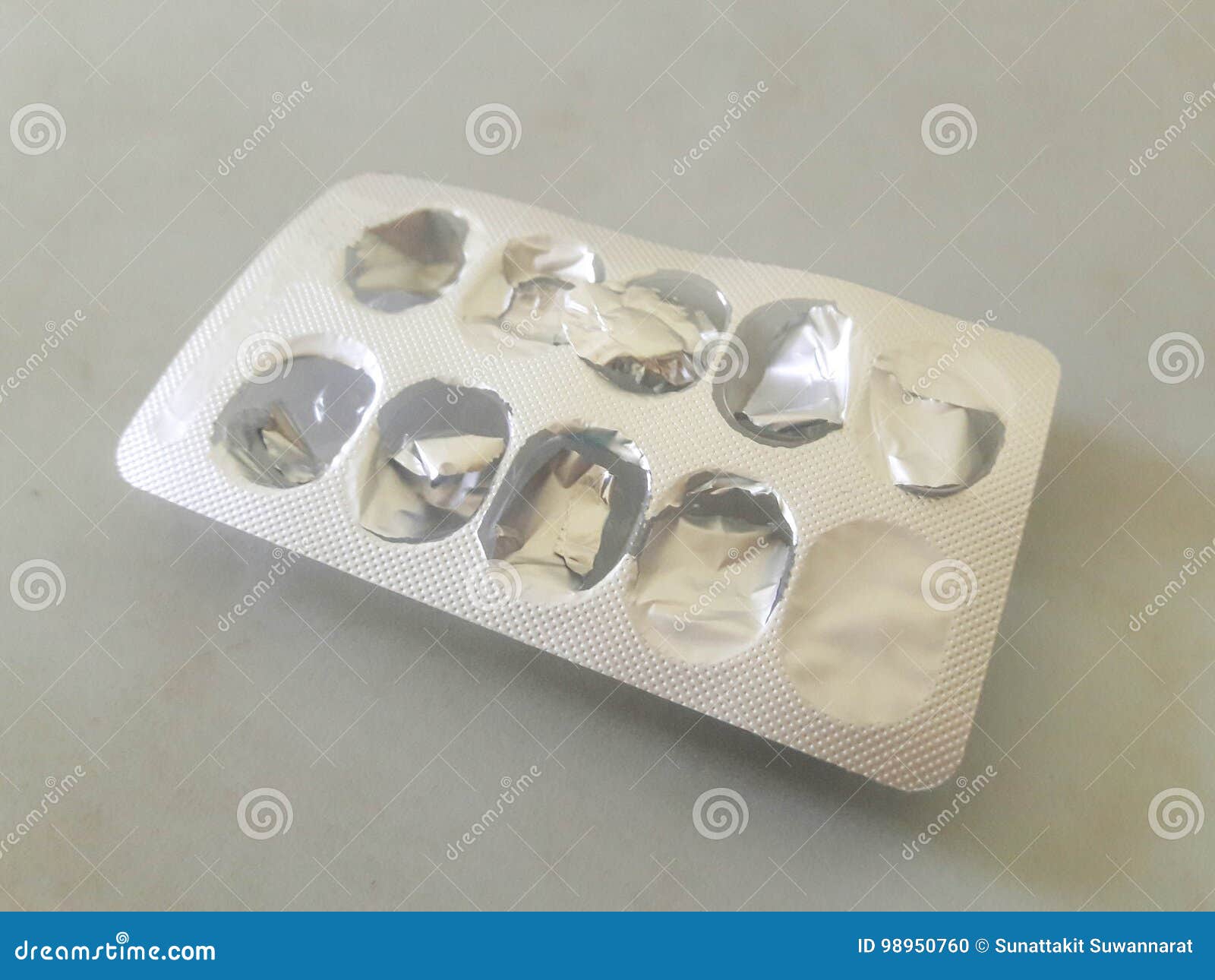 Pill in package stock photo. Image of therapy, foil, pill - 98950760